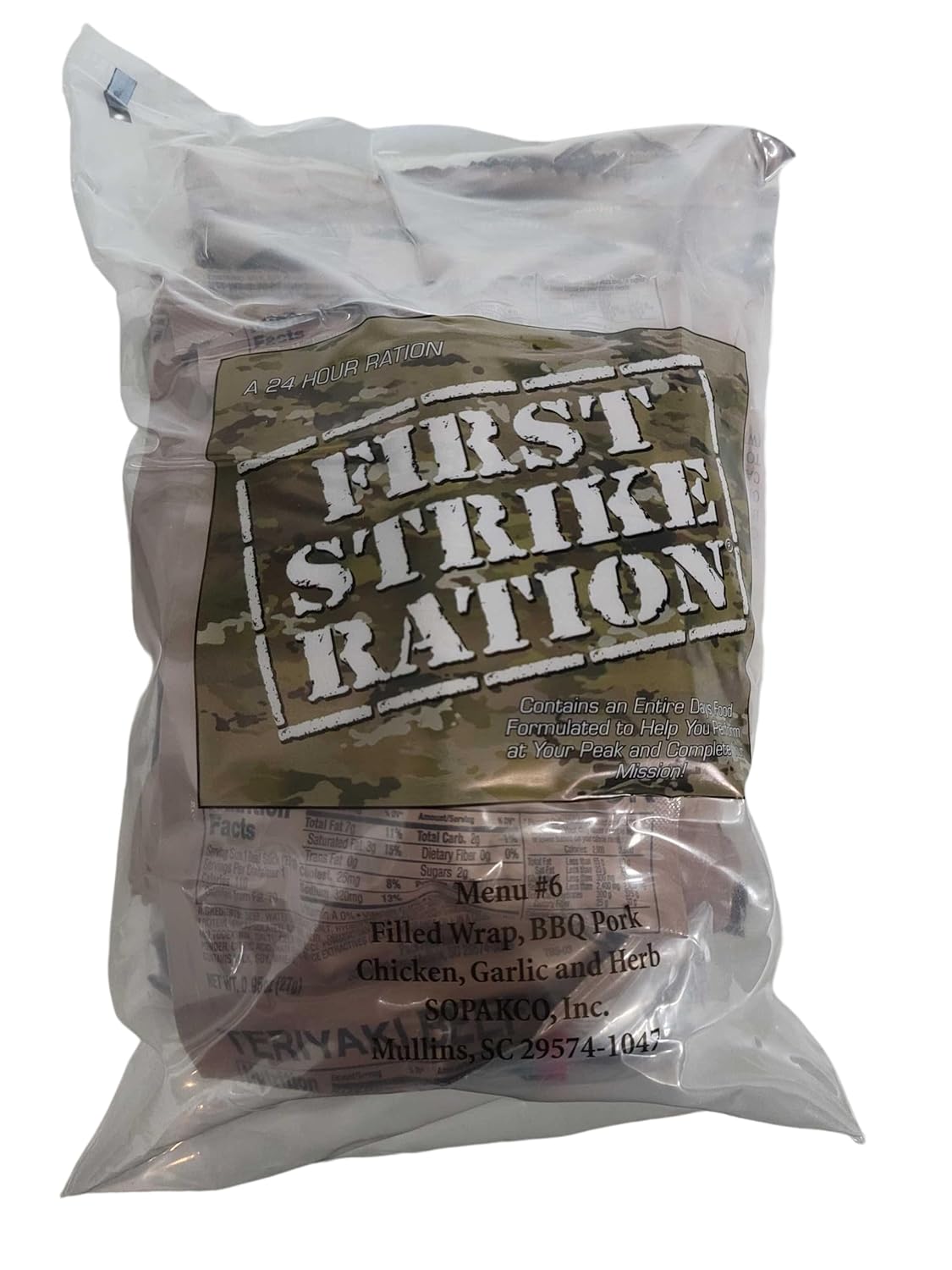 Amazon.com: Authentic USGI First Strike Rations (FSR)- 24 hour MRE ...