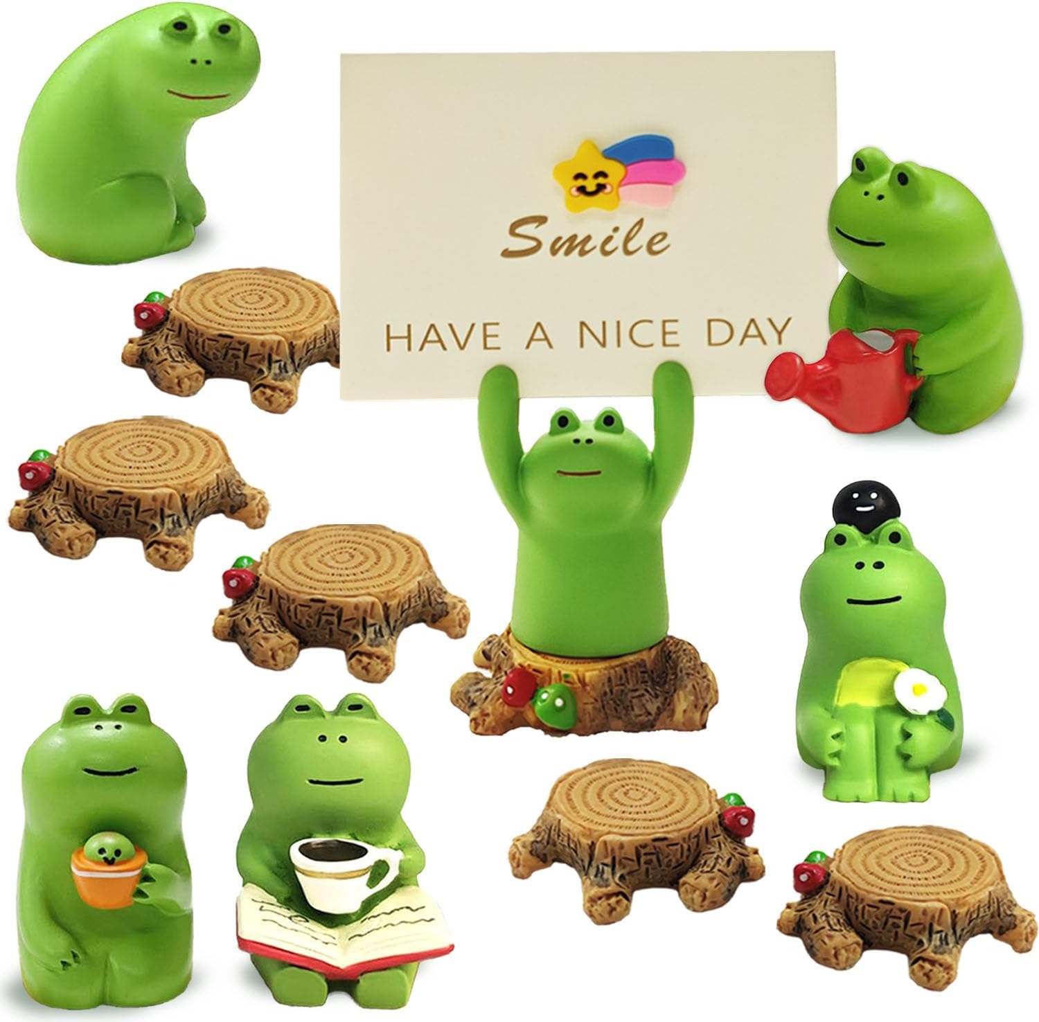 Amazon.com: QuarenDen Miniature Frogs Figurines, Cute Mini Frogs ...