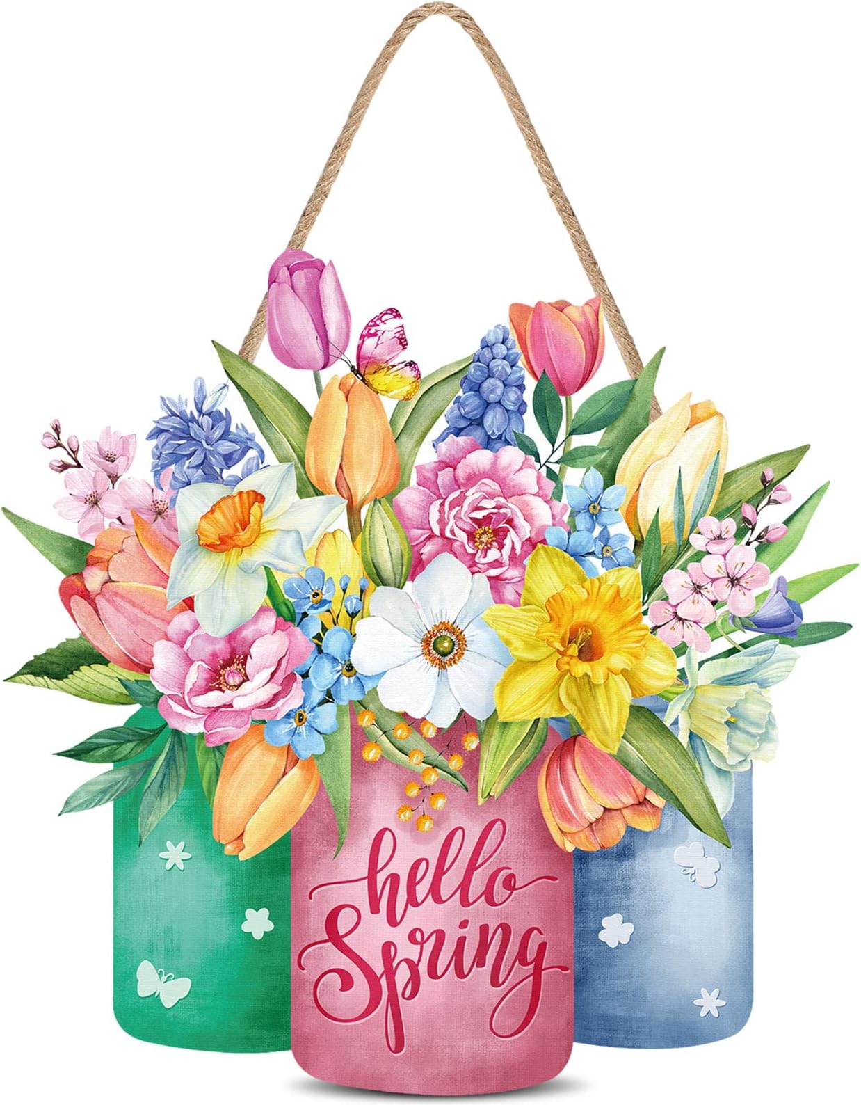 Amazon.com : Spring Decorations for Home Spring Wreaths for Front Door ...