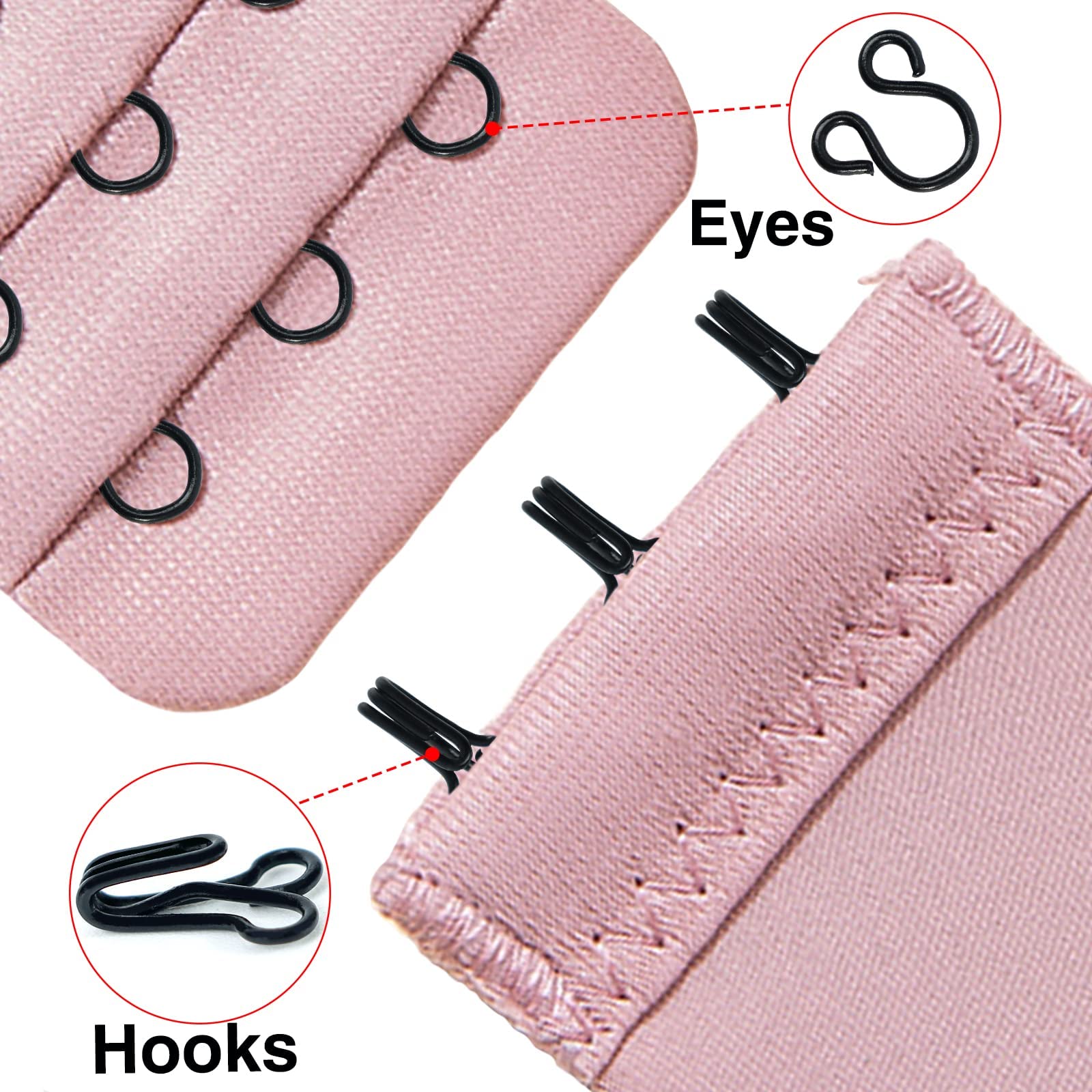 Snapklik.com : 90 Pairs Sewing Hooks And Eyes Closure For Bra Clothing ...
