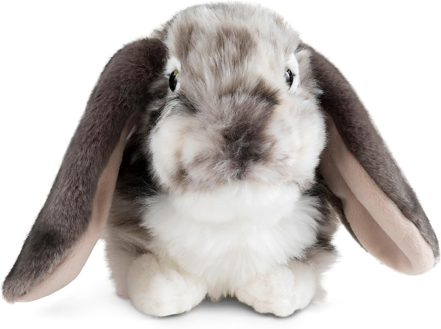 Living Nature Small White Lop Eared Bunny Plush Toy, 18cm, Realistic ...