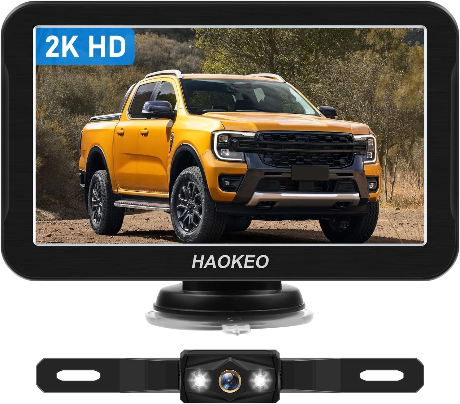 Amazon.com: Backup Camera for Truck 7 Inch HD 2K Front Rear View ...