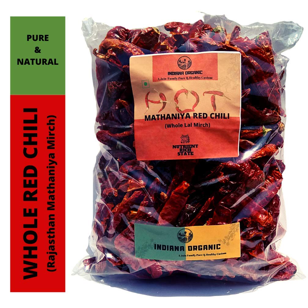 Buy Indiana Whole Red Chili - 400 gr | Rajasthani Mathaniya Whole Mirch ...