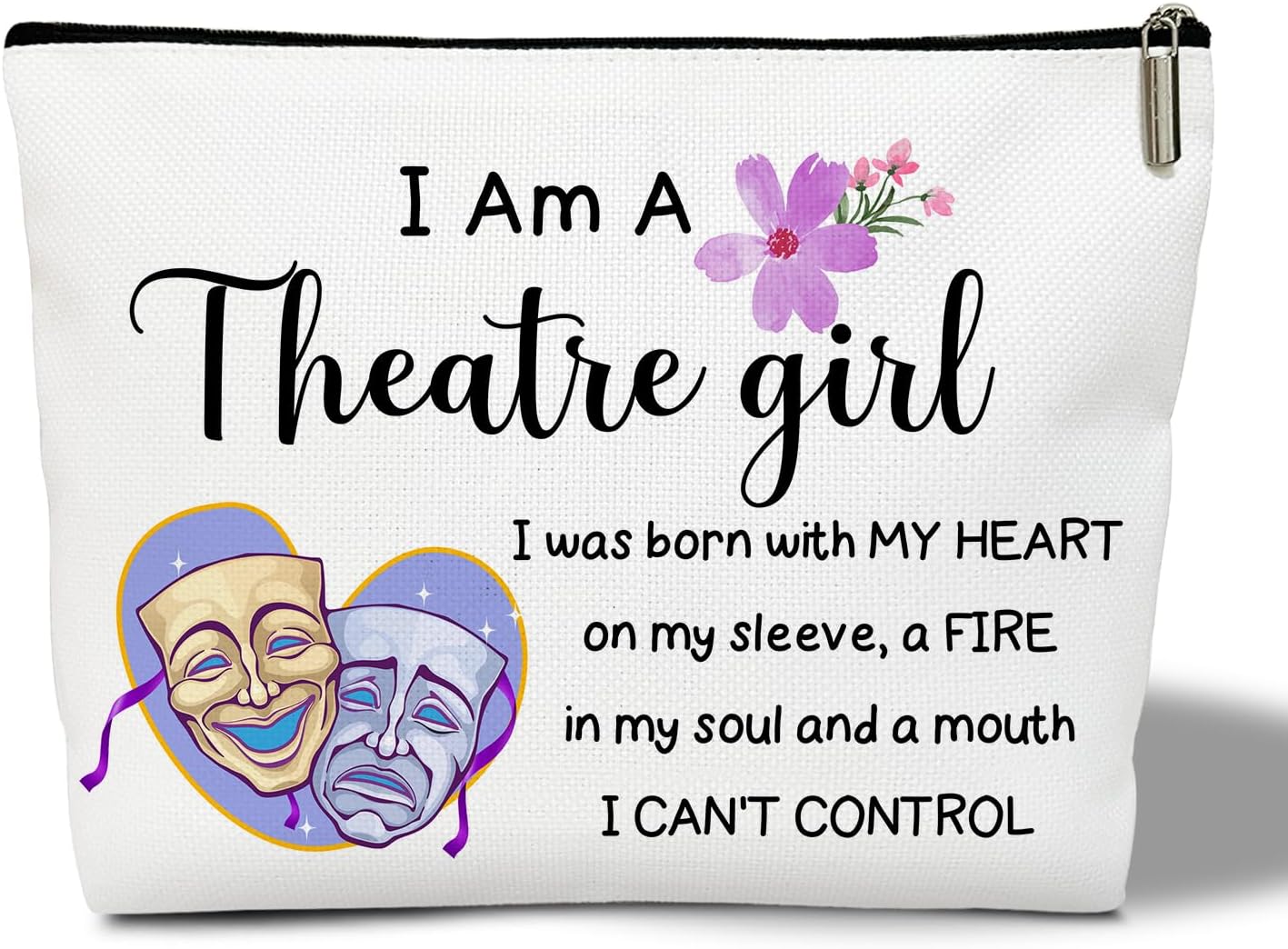 Amazon.com: Theatre Gift Women Makeup Bag, Broadway Musical Gift For ...