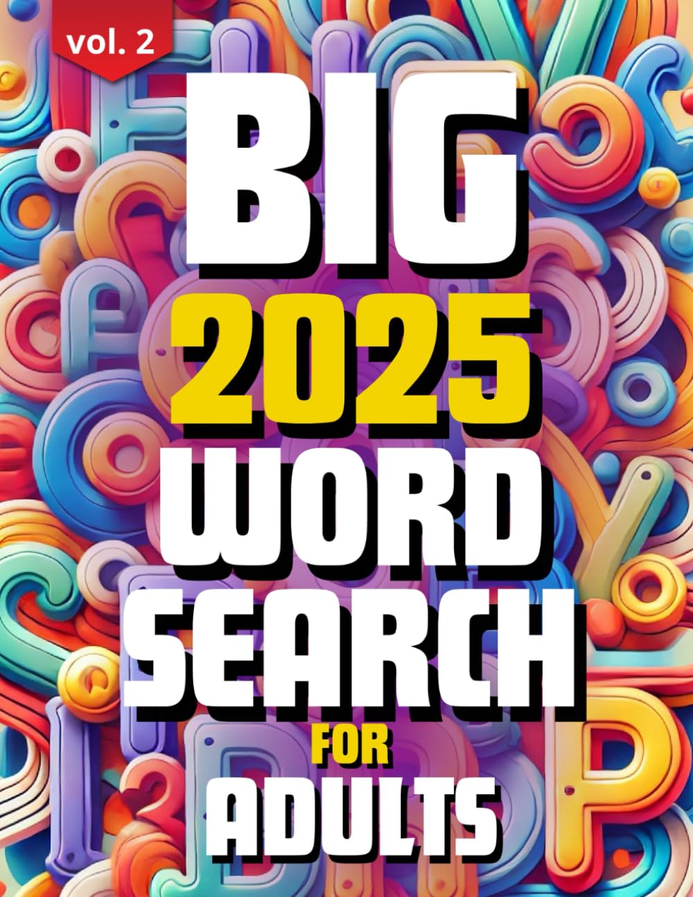 Big 2025 Word Search For Adults: Large Print Activity Book For Fun ...