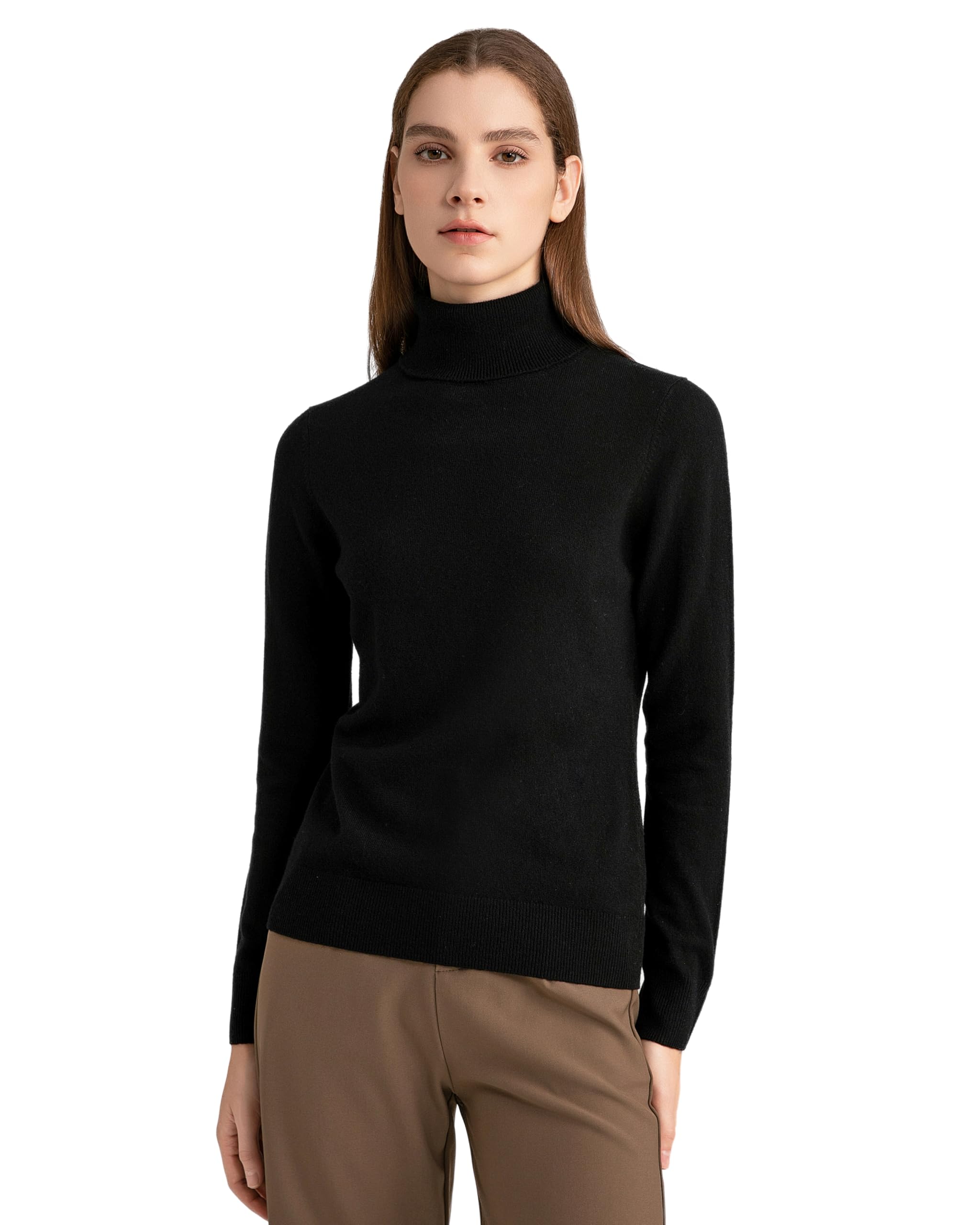Snapklik.com : State Fusio Womens Ribbed Turtleneck Sweater 100% Merino ...