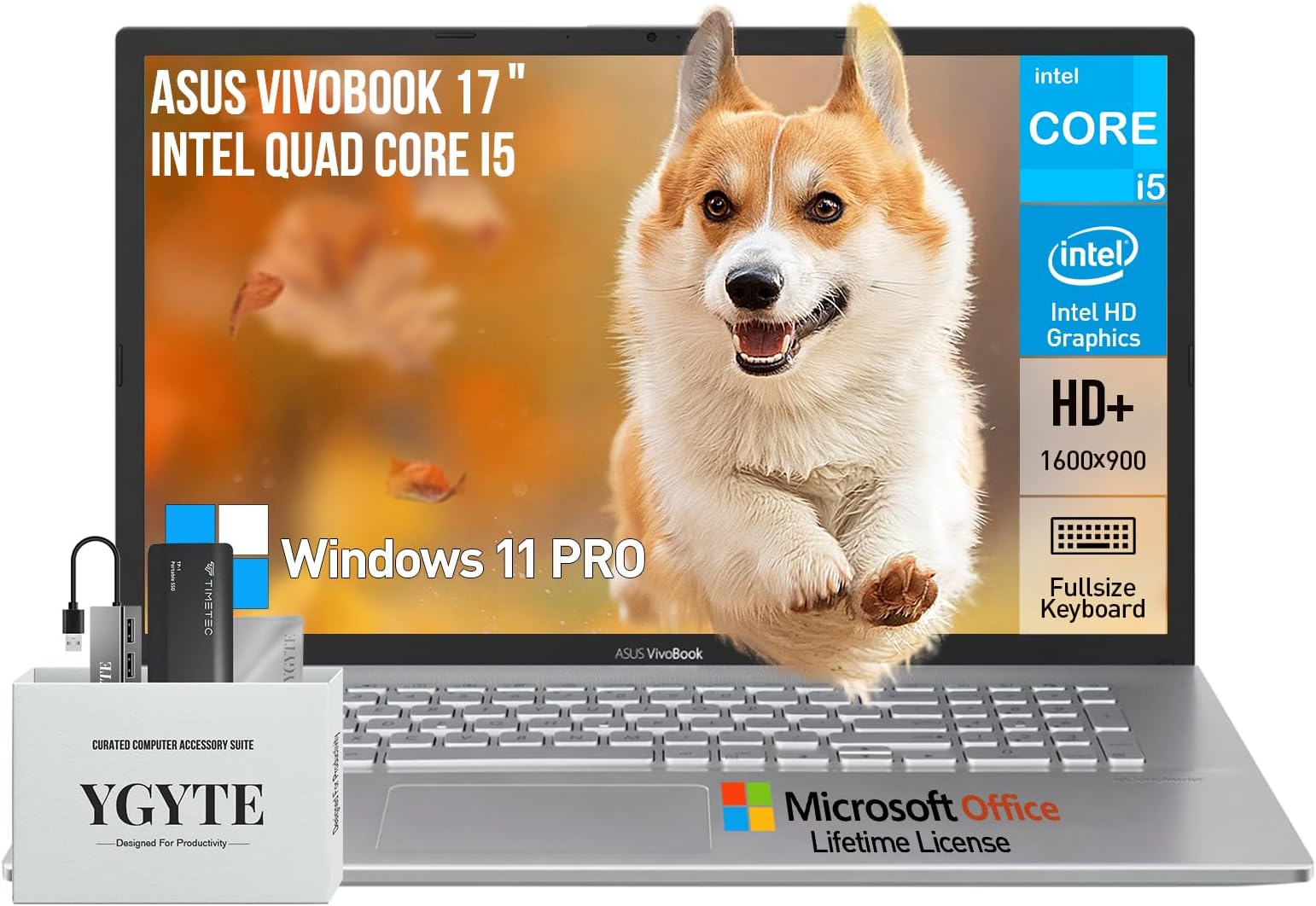 Amazon.com: ASUS Vivobook 17 Inch Laptop Computer, 17.3 Laptop i5 HD+ ...