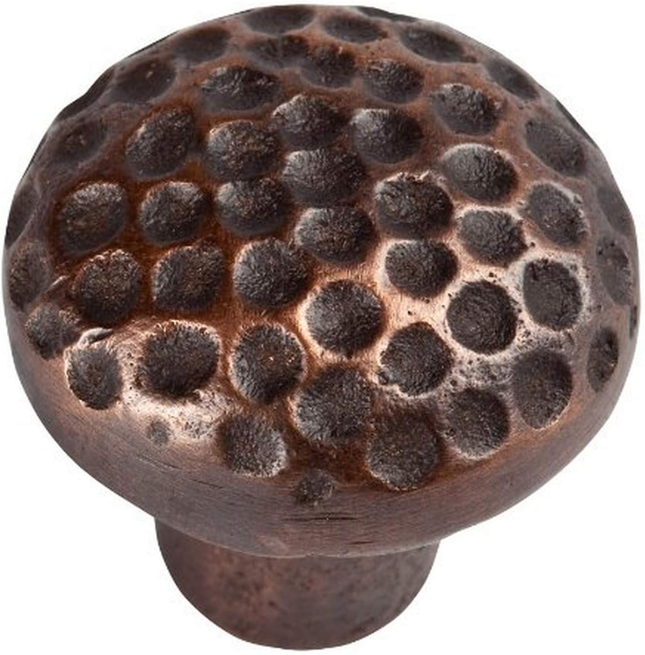 The Copper Factory CF100AN Solid Cast Copper Small Round Knob, Antique ...