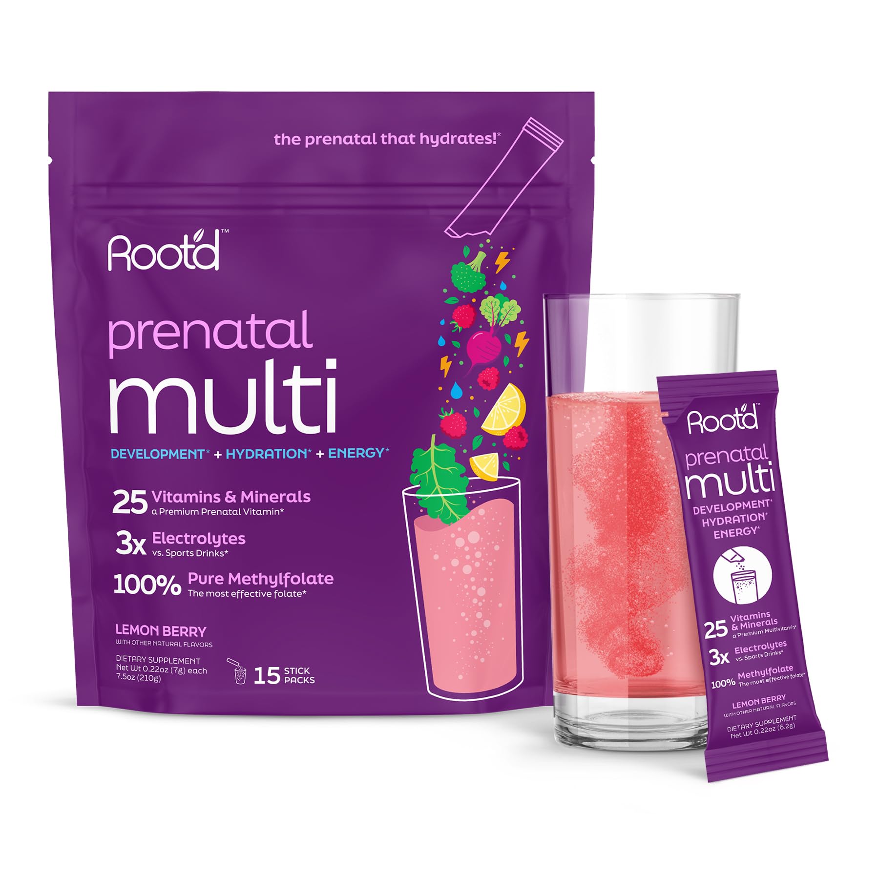 Buy Prenatal Multi Powder - 25 s & Minerals with 3x Electrolytes ...