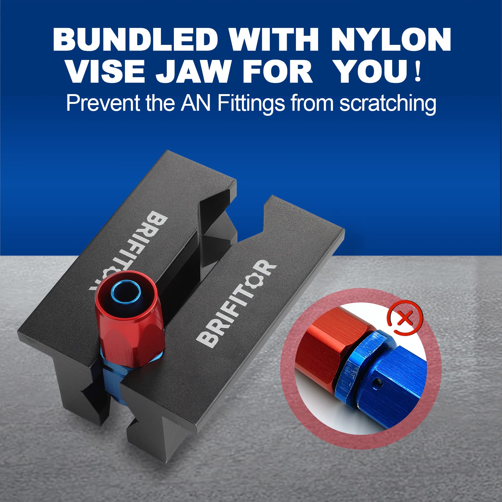 Snapklik.com : BRIFITOR Aluminum 4" Vise Jaws Pads & Nylon Vise Soft ...
