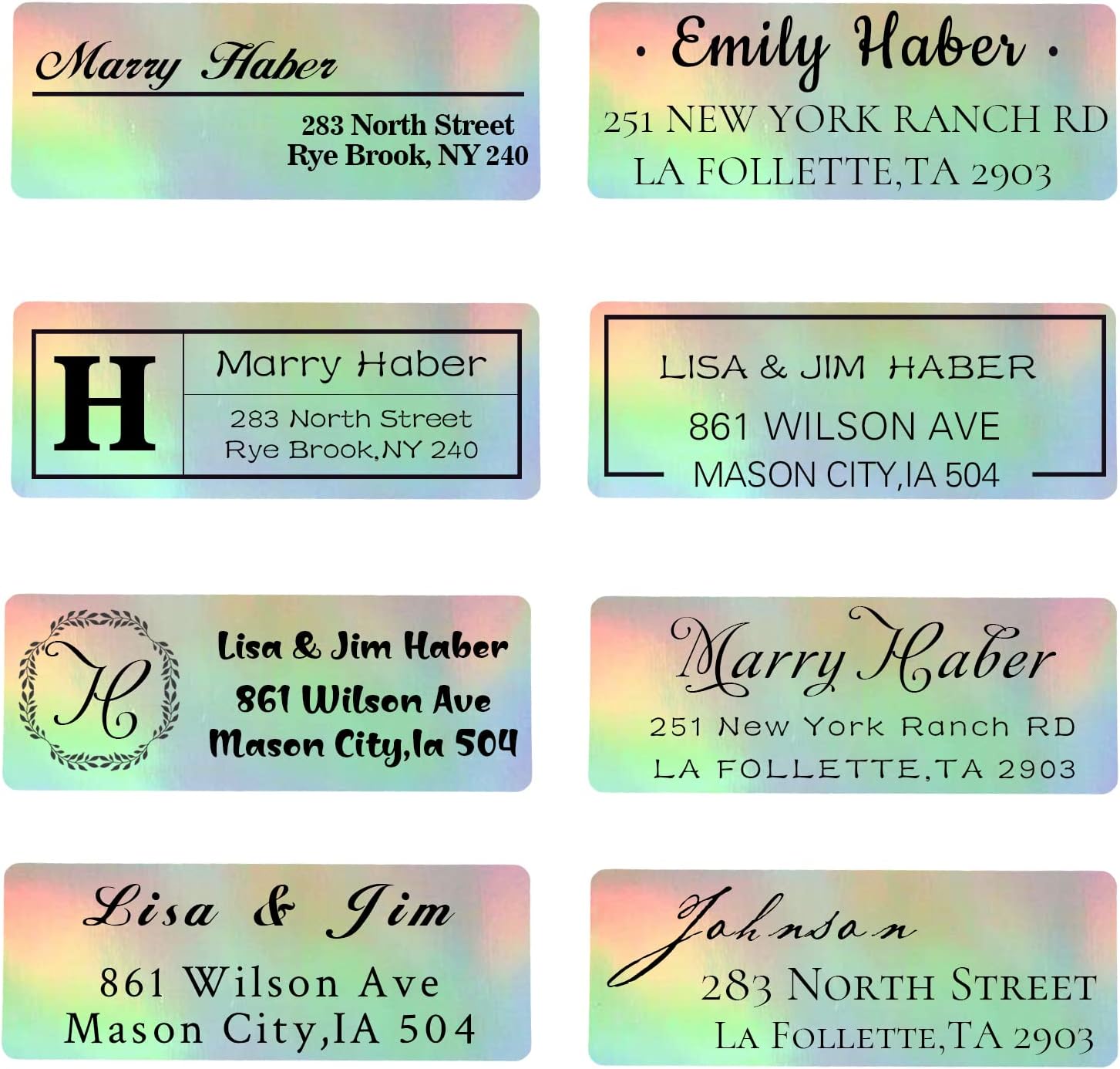 Amazon.com : Personalized Return Address Labels - Simple Unique Design ...