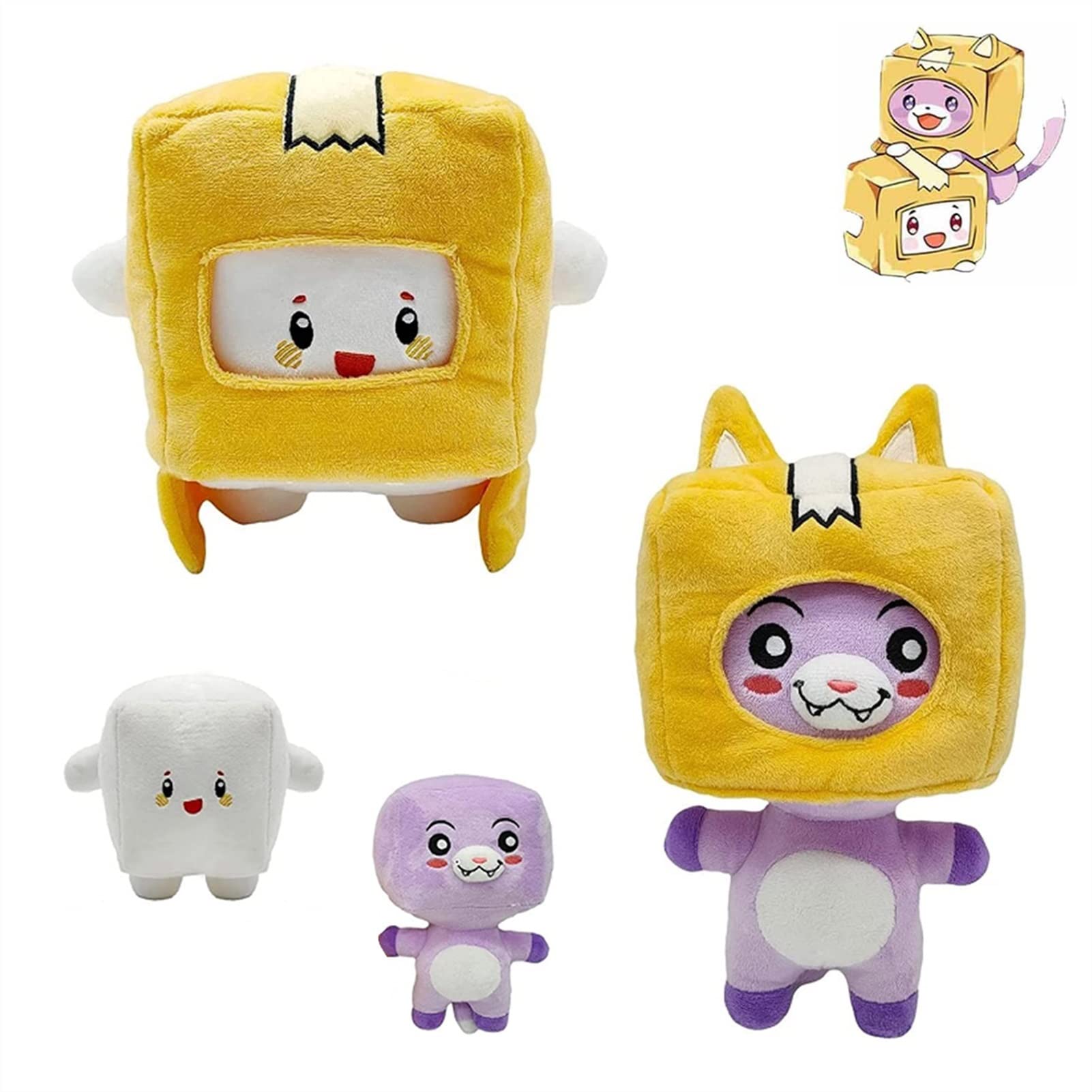 Buy YUTOU Lankybox Foxy Plush Toy, lankybox plush set of foxy and boxy ...