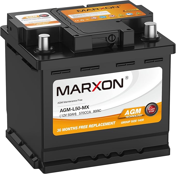 Amazon.com: MARXON Group 140R H4 LN1 Start and Stop Car Battery 12v ...
