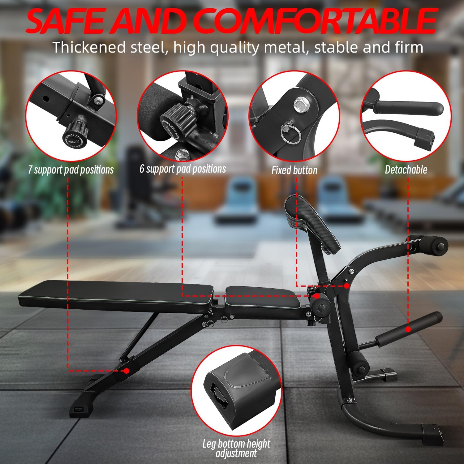 Multi-Functional Adjustable Weight Bench for Full Body Workout ...
