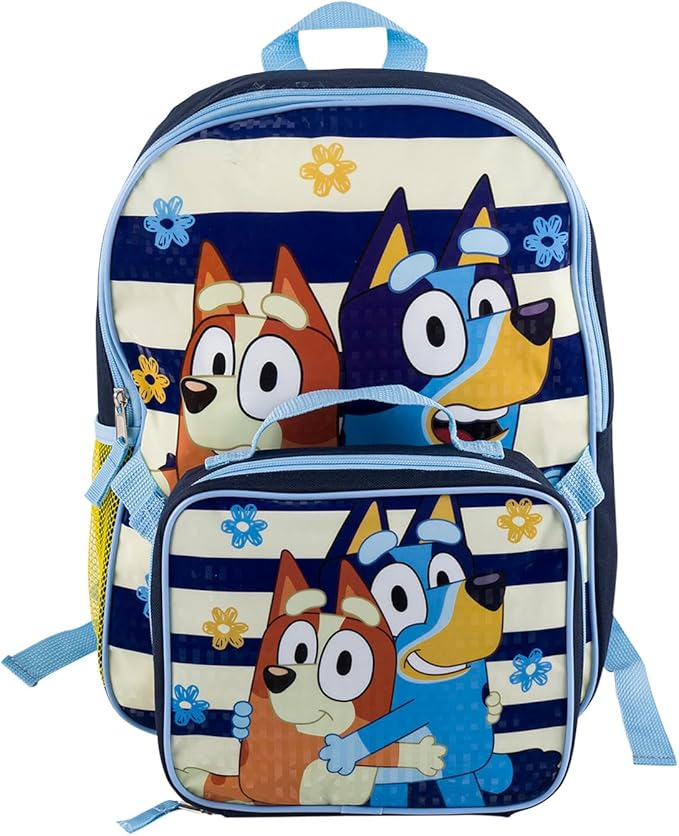 Amazon.com | Fast Forward Bluey Backpack And Detachable Lunchbox - 15 ...