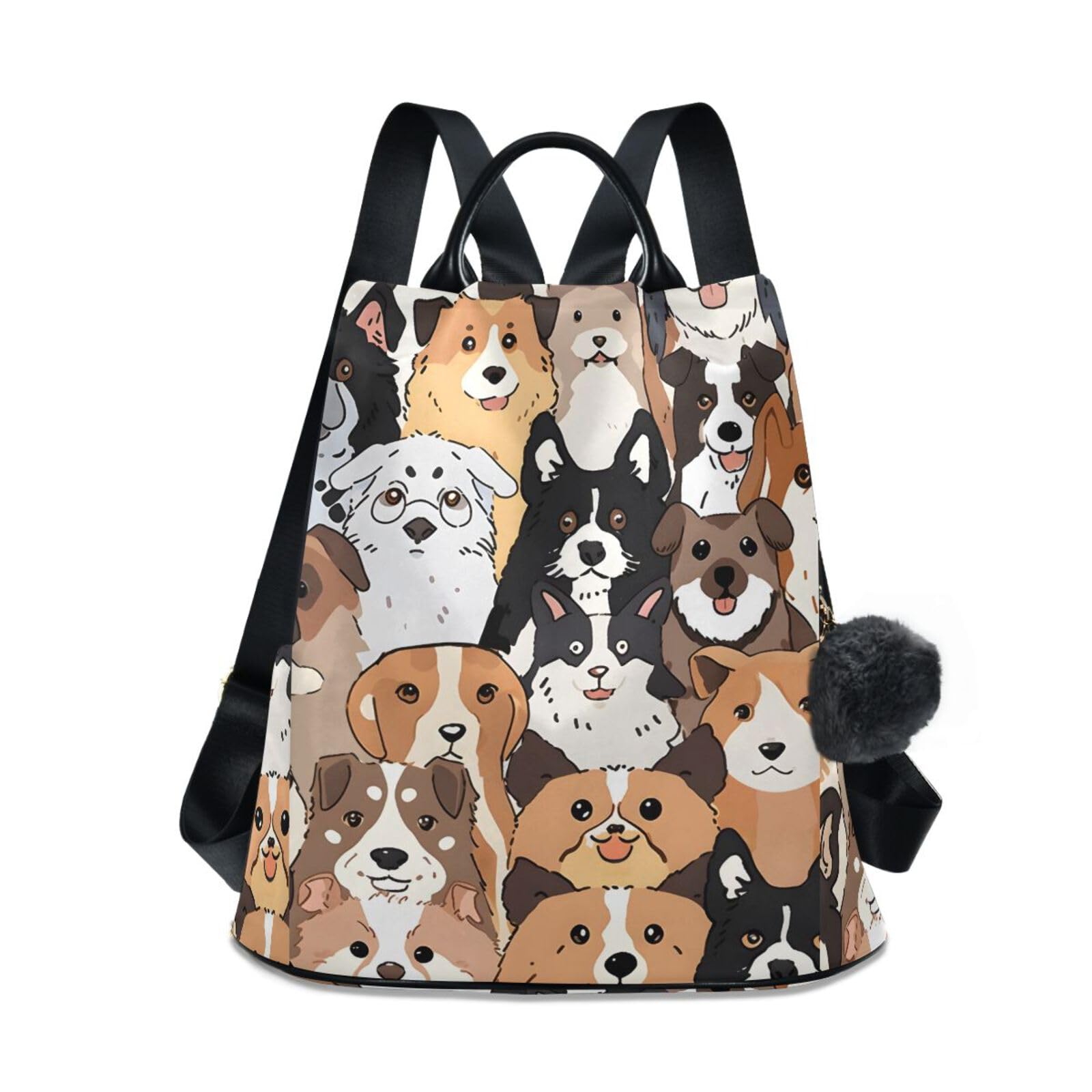 Amazon.com: ALAZA Cute Dog Prints Puppy Animal Backpack Purse for Women ...