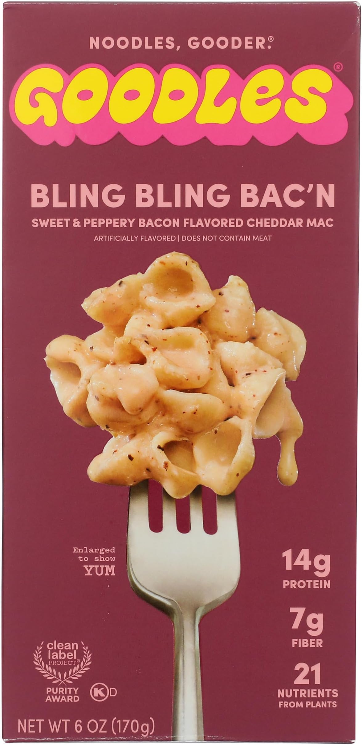 Amazon.com : Goodles Bling Bling Bac'n Mac & Cheese, 6 OZ : Grocery ...