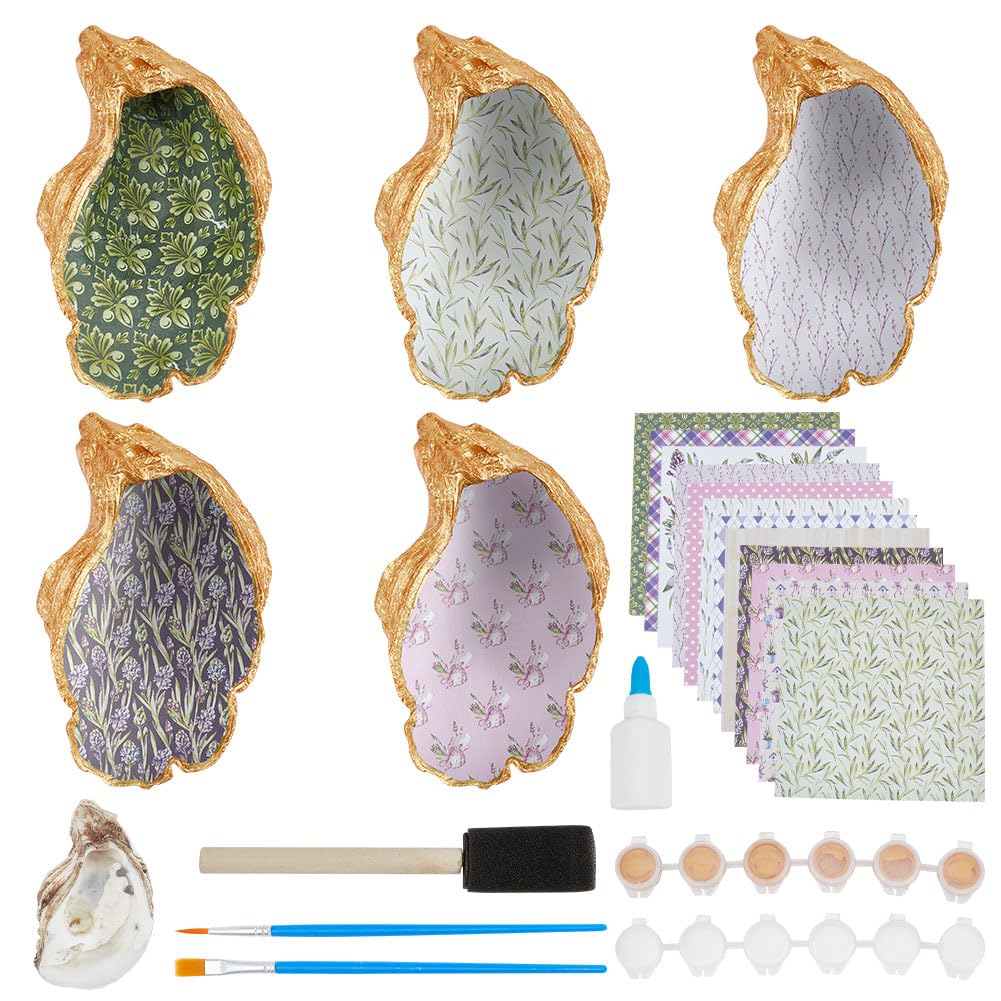 Amazon.com: WEBEEDY DIY 5 Sets Oyster Shell Jewelry Tray Ring Display ...