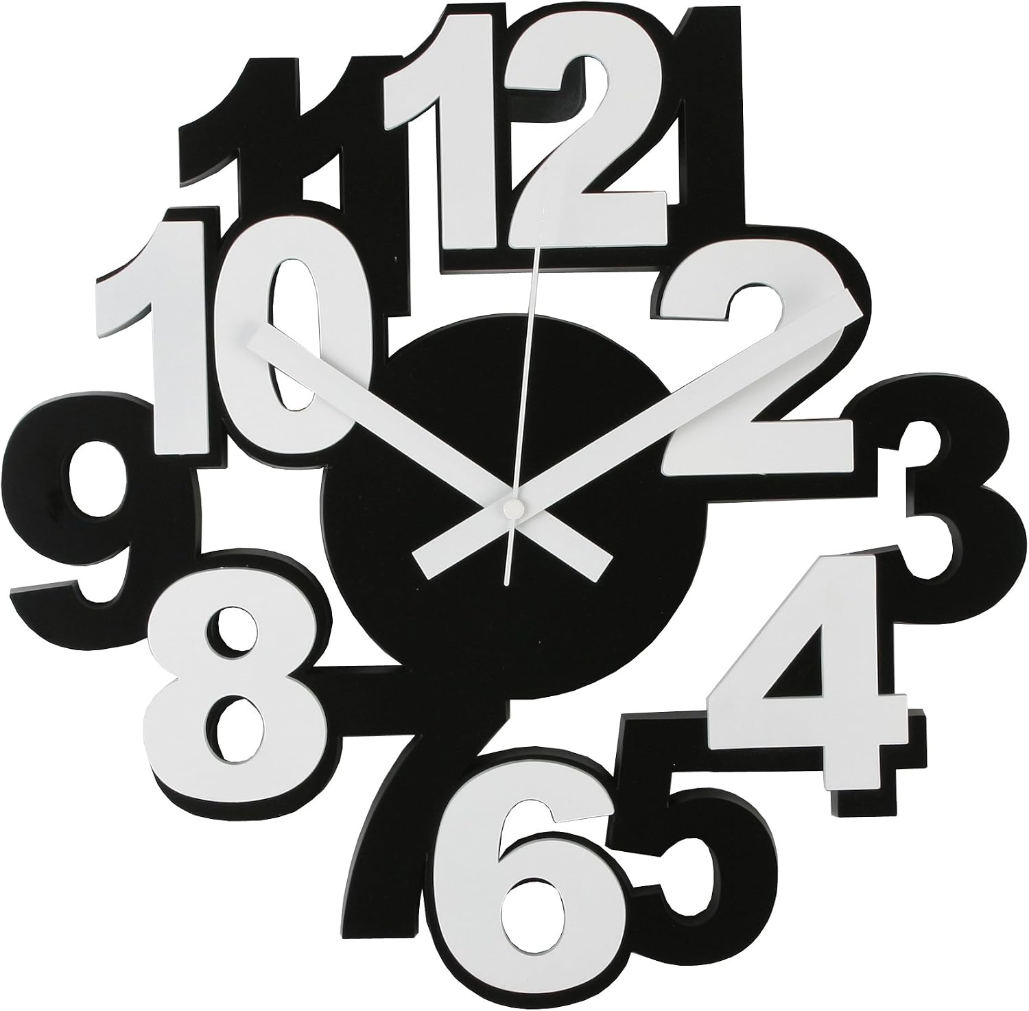 Windsor 32 cm Plastic Wall Clock with Numerals, White/Black : Amazon.co ...