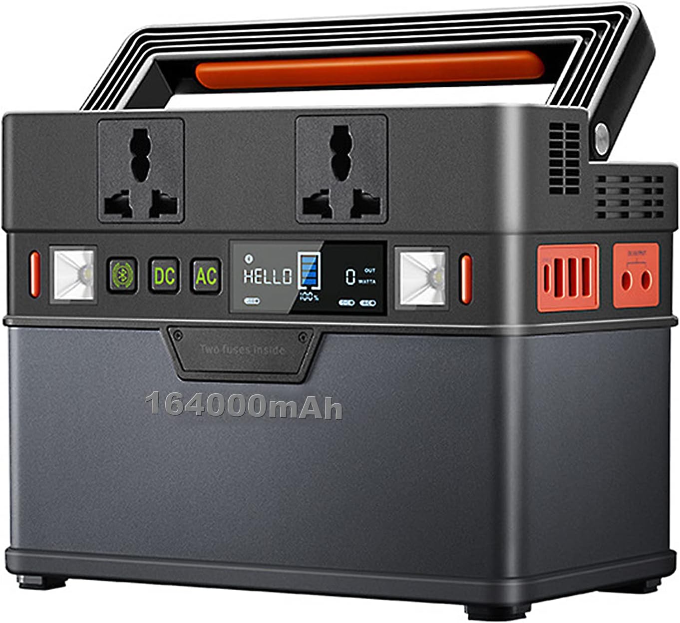 PHASFBJ Portable Power Station 700 W, Battery Operated Generator with ...