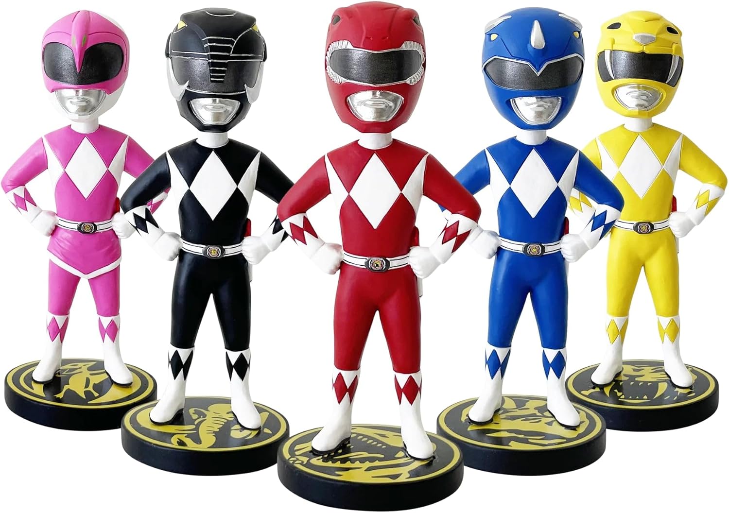 Amazon.com: Power Rangers Five-Piece (Exclusive) Bobblehead Set : Toys ...