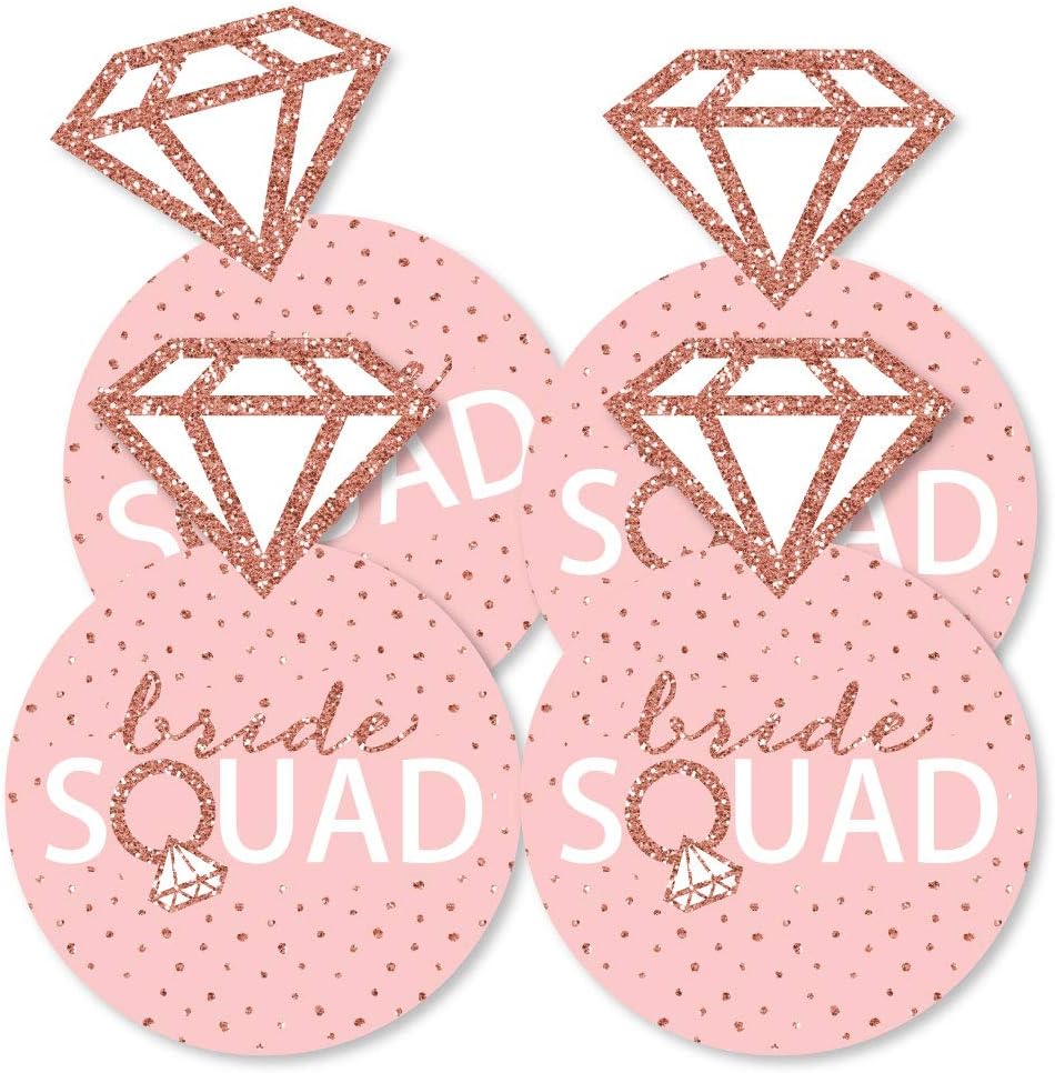 Amazon.com: Bride Squad - Ring Decorations DIY Rose Gold Bridal Shower ...