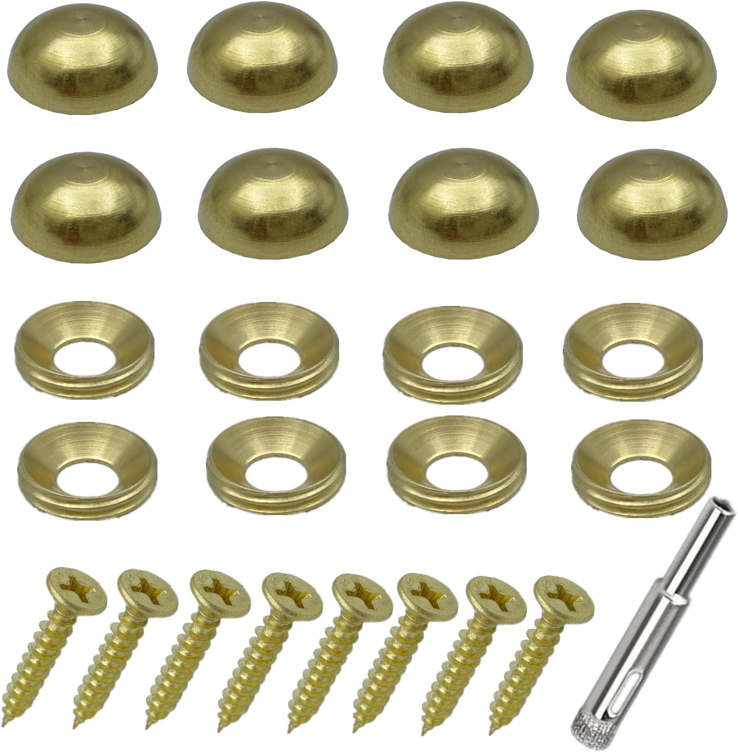 Amazon.com: Swordfish 32051-500pc Brass Plated Wood Screw Assortment ...