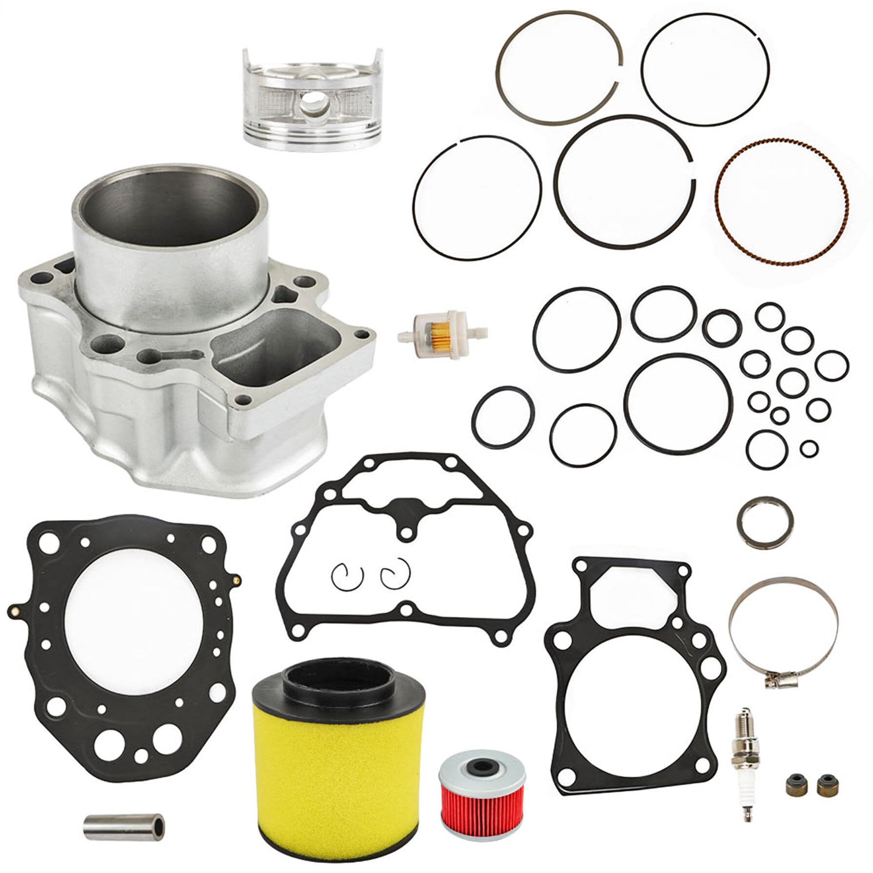 TRX420 Rebuild Kit Air Oil Filter Complete Top End Rebuild Kit For ...
