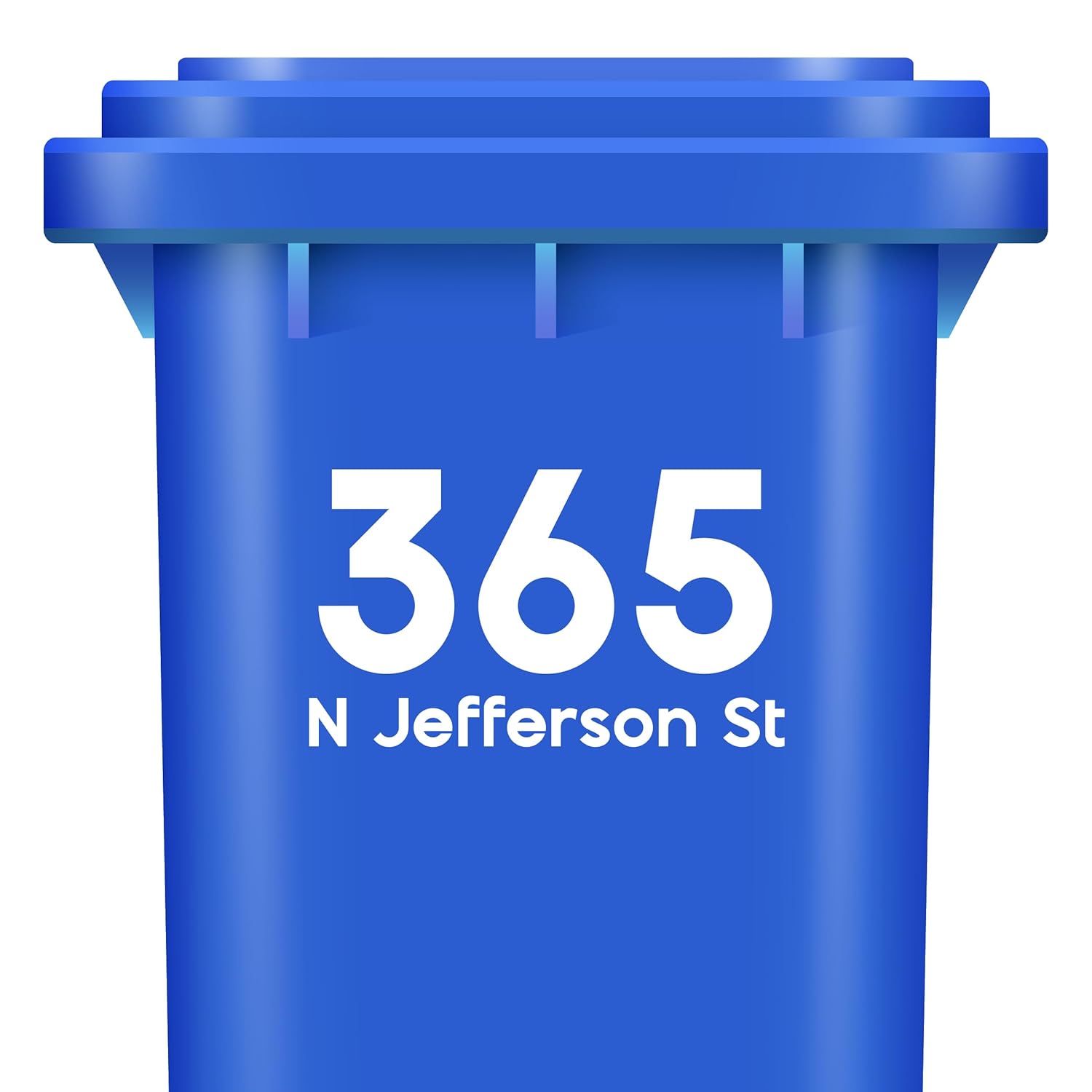 Amazon.com: A TOP DESIGN Custom Numbers Trash Can Stickers - Vinyl ...