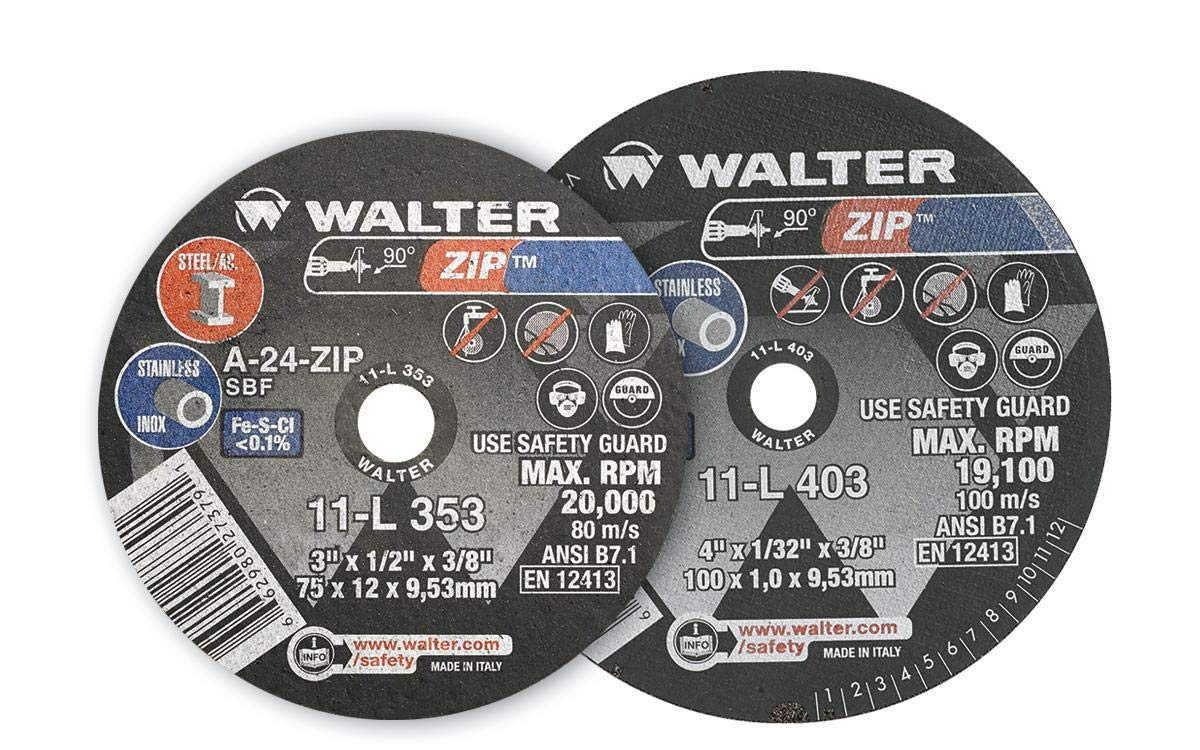 Walter ZIP Performance Cutting and Grinding Cutoff Wheel Type 1 Round ...