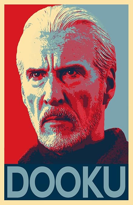 Amazon.com: Count Dooku Illustration - Sci-Fi Pop Art Home Decor Poster ...