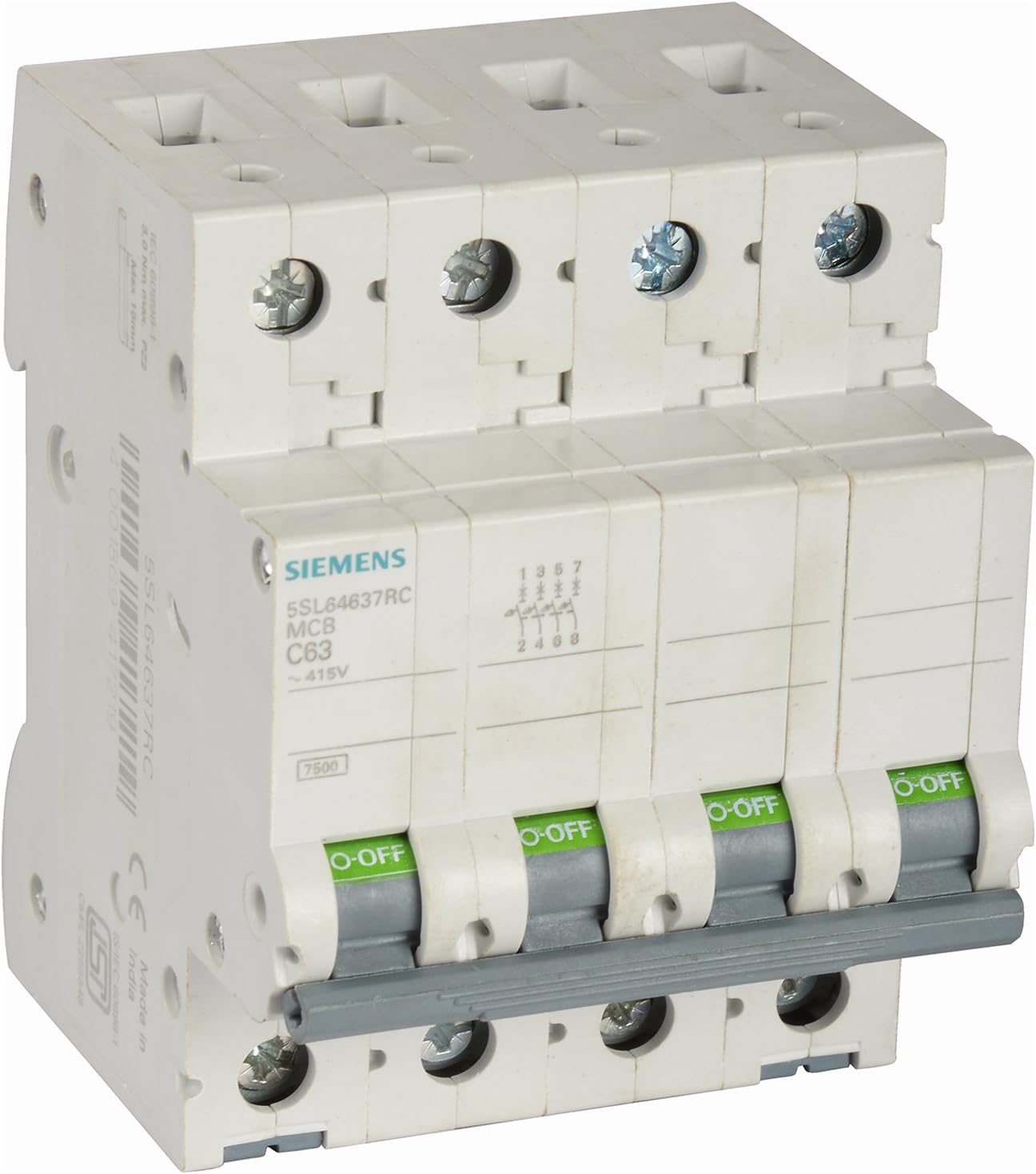 Siemens 5SL64637RC 63 A Four Pole MCB : Amazon.in: Home Improvement