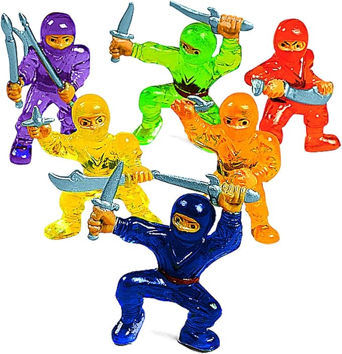 Amazon.com: Fun Express Vinyl Ninja Warrior Toys (48 Pieces) Party ...