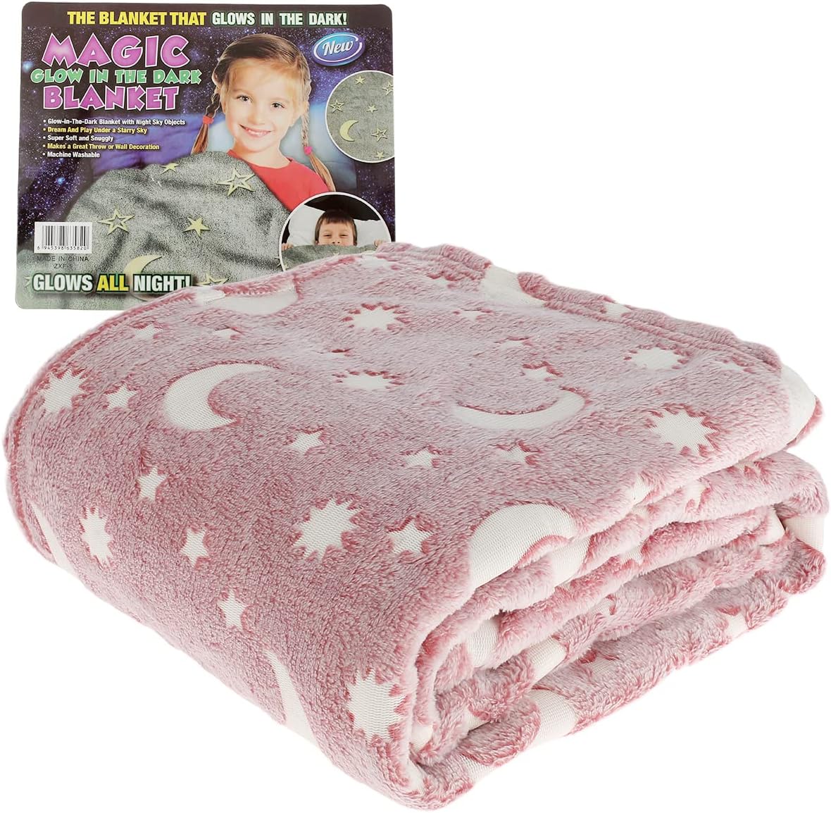 Coperta plaid in pile fosforescente 150 x 180 cm, coperta in pile per ...