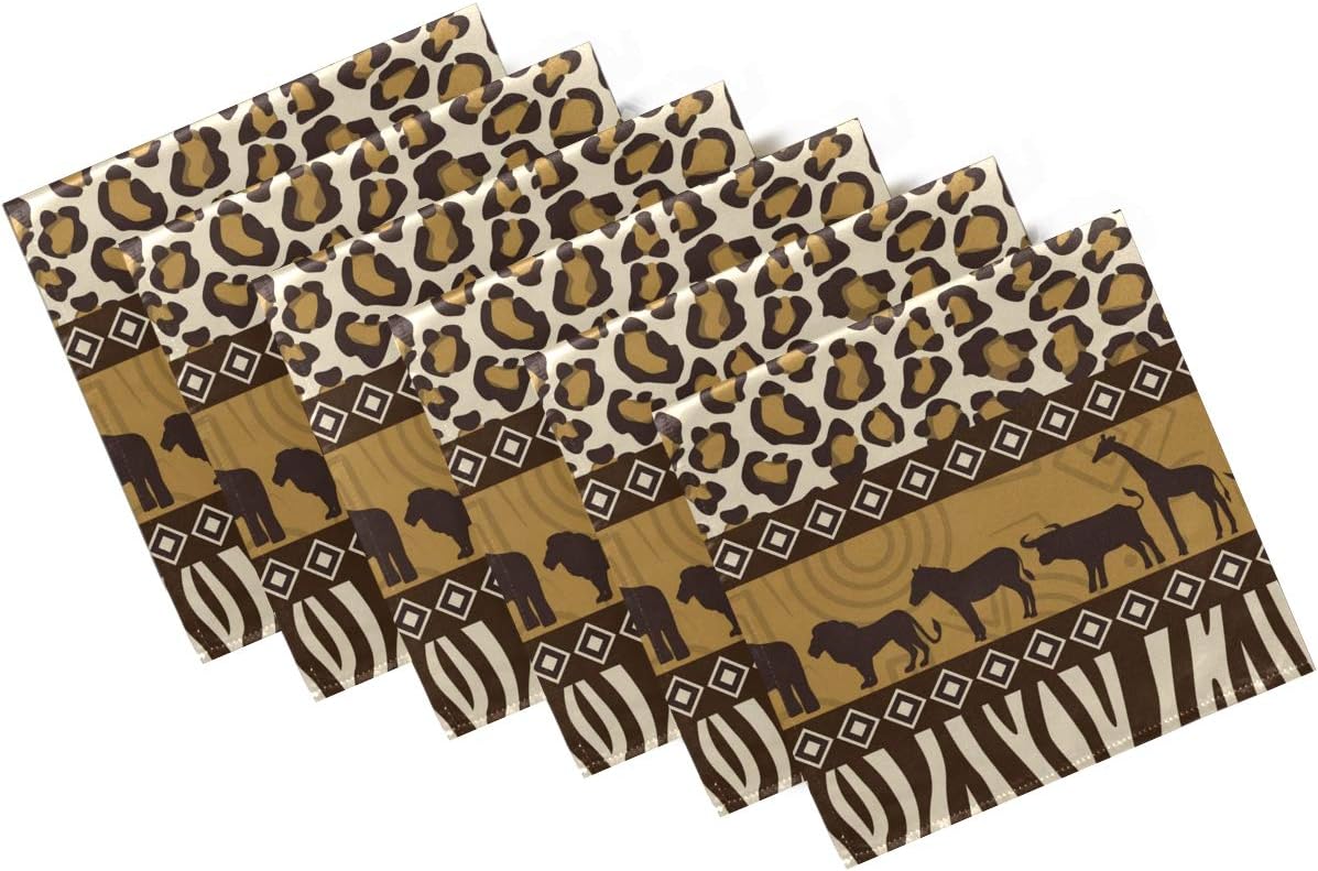 Amazon.com: Table Cloth Napkins African Women Geometric Print Set of 6 ...