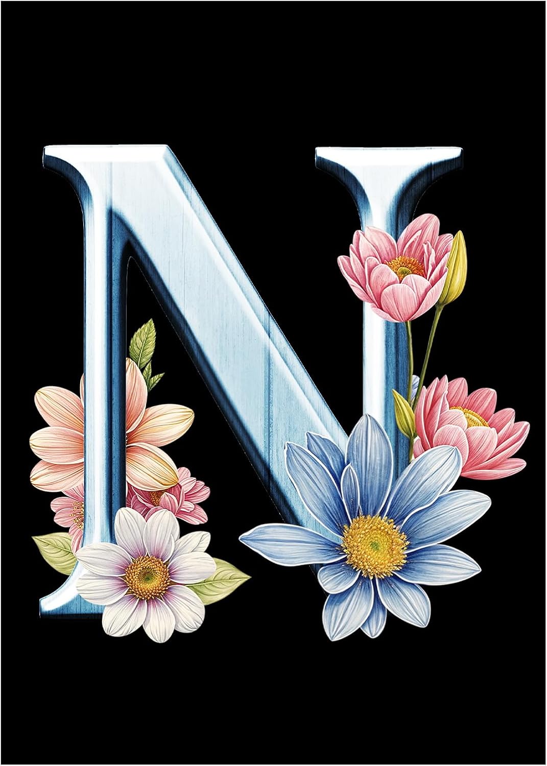 Amazon.com: YOYA 5D Diamond Painting Letters with Flower, DIY Full ...