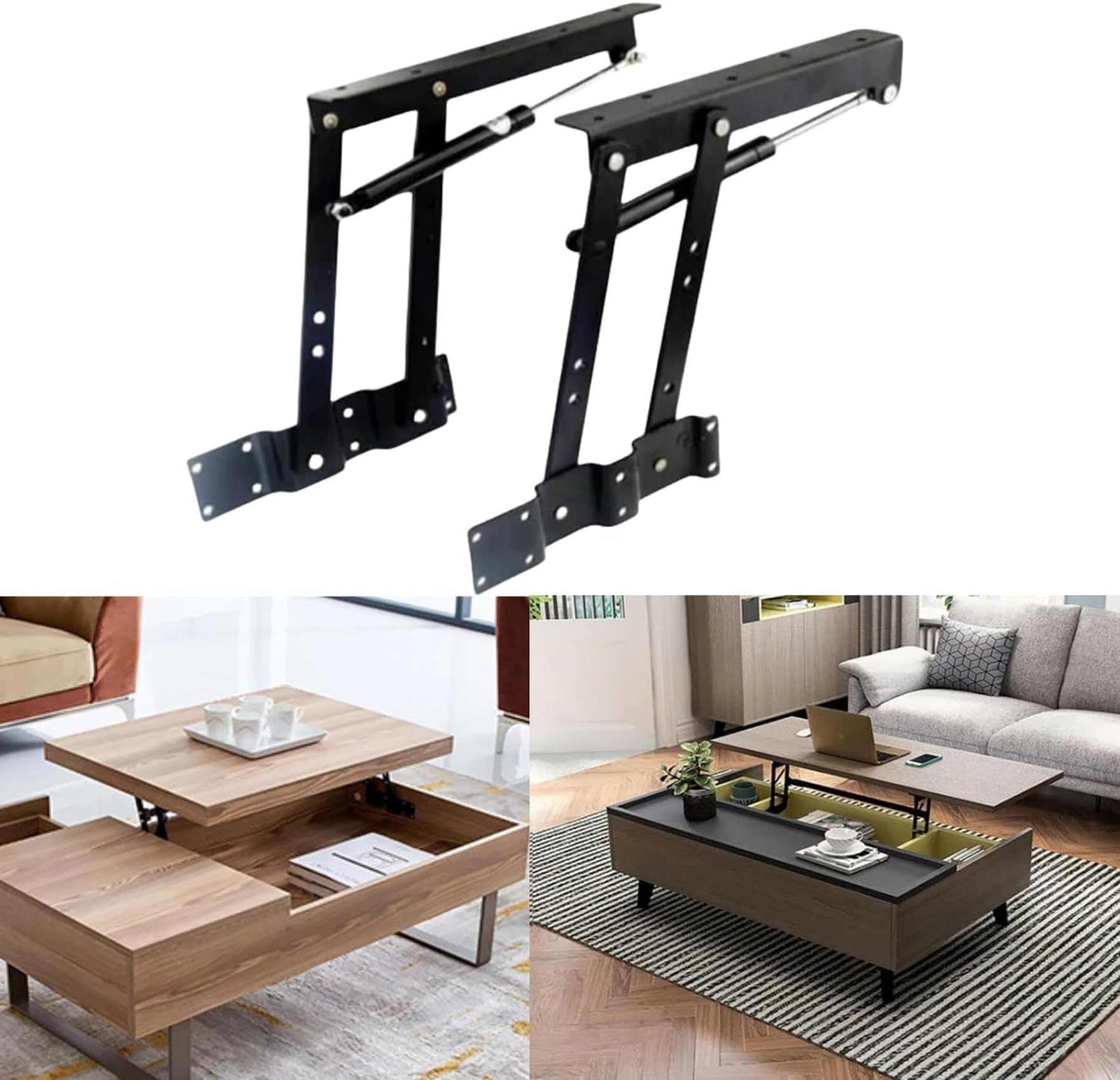 AIWFL 2Pcs Coffee Table Lift Hinges, Folding Lift up Table Hinges ...