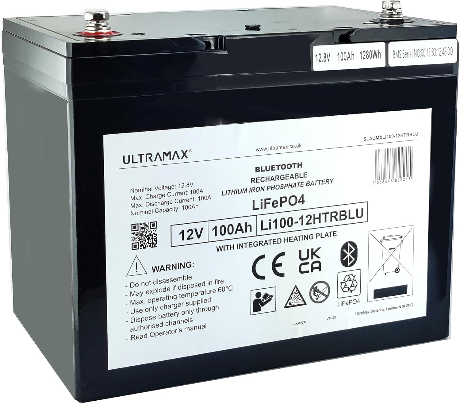 Ultramax LI100-12HTRBLU – Low Temp Charging Using Heat Elements 12V ...