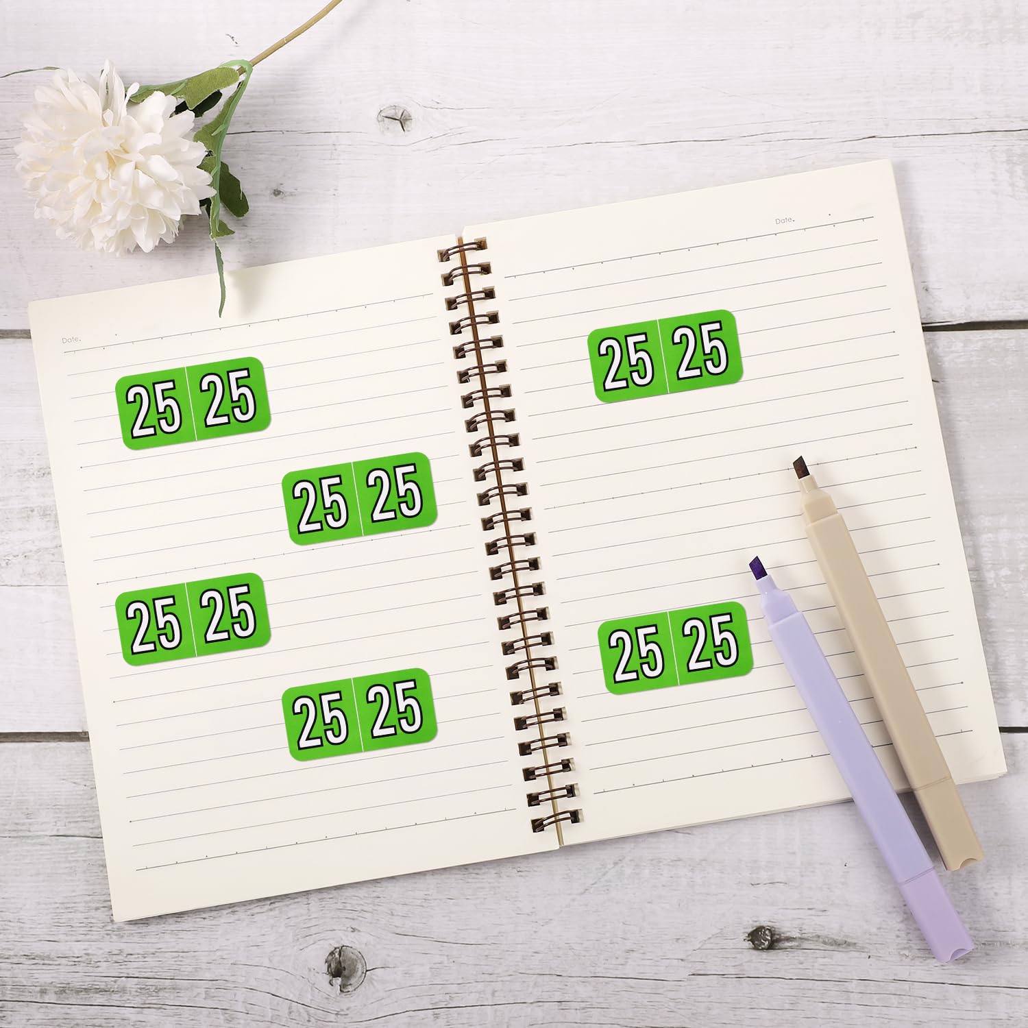 Snapklik.com : 500pcs 2025 Stickers, File Folder Year Labels 2025 ...