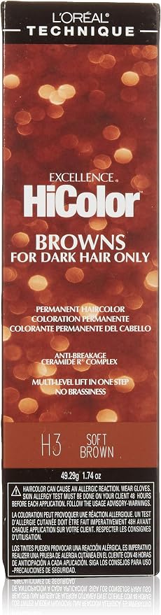 Loreal Excel Hicolor H03 Tube Soft Brown 1.74oz : Amazon.co.uk: Beauty