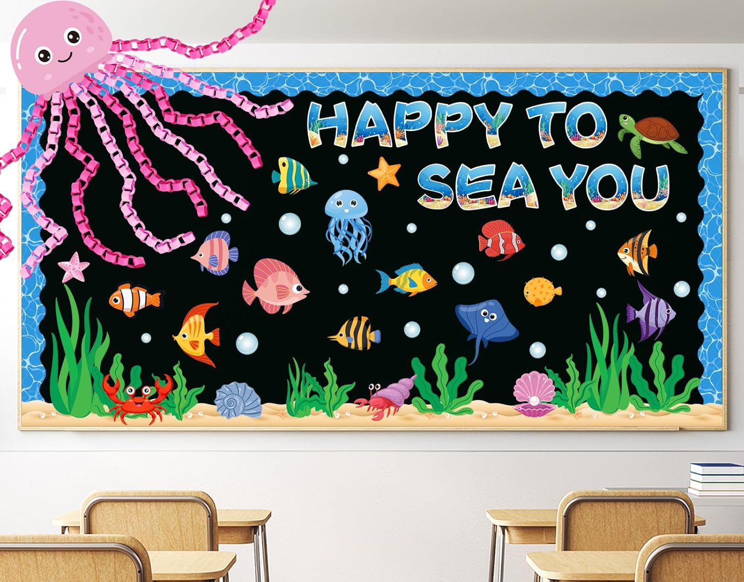 Amazon.com: COCHIE Ocean Bulletin Board Decorations Under the Sea ...