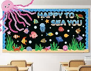 Amazon.com: COCHIE Ocean Bulletin Board Decorations Under the Sea ...