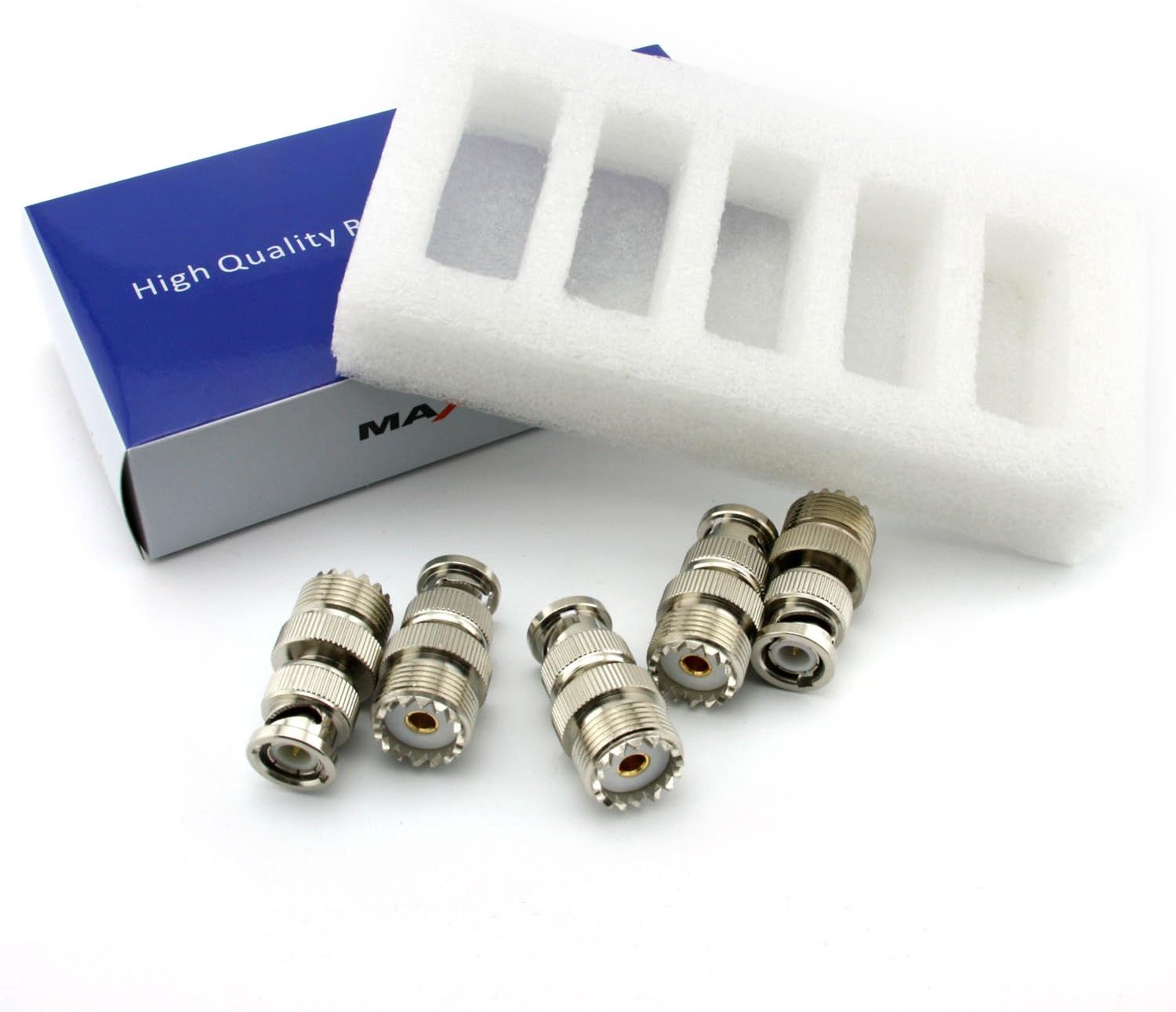 Amazon.com: Maxmoral 5-Pack BNC to SO-239 Adapter UHF Female to BNC ...