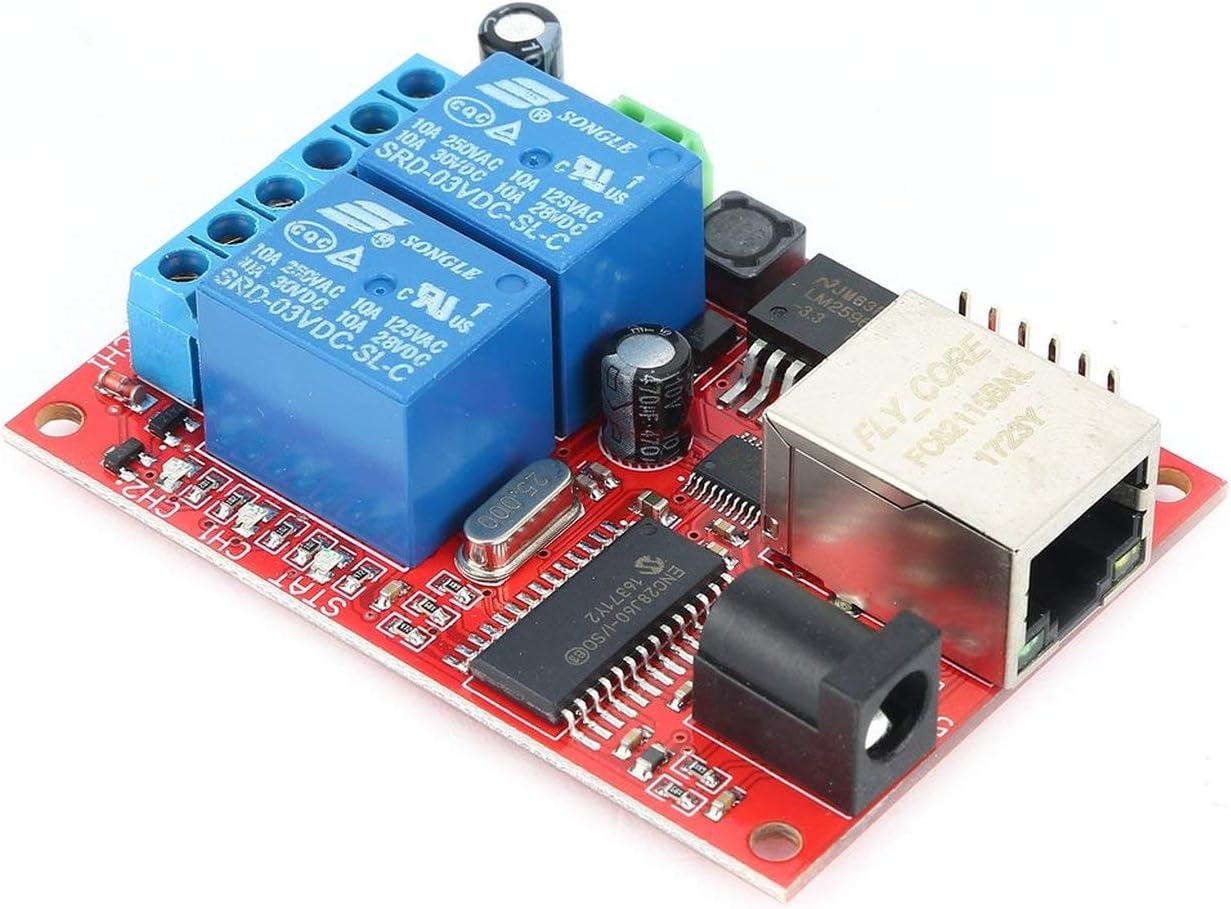 Amazon.com: fengzong LAN Ethernet 2 Way Relay Board Delay Switch TCP/UDP Controller Module WEB ...