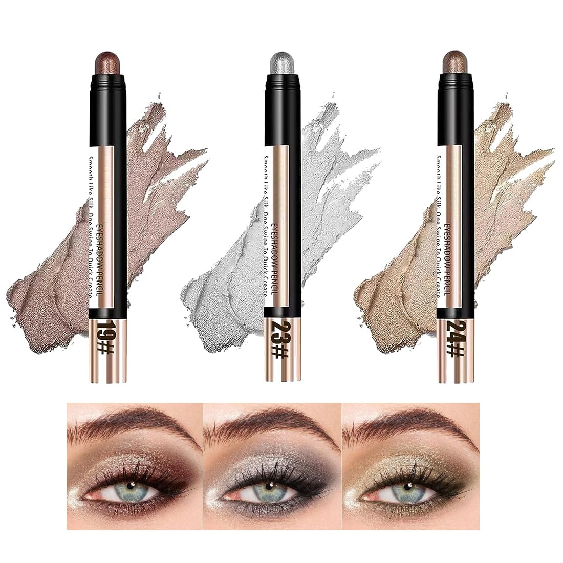 Amazon.com : 3 Colors Highlight Eyeshadow Stick,3 Colors Highlight Pen ...