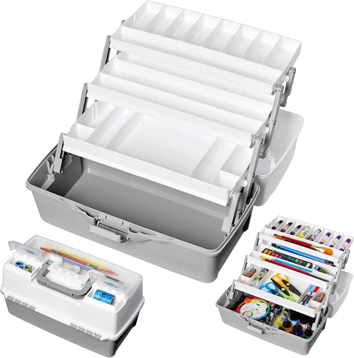 Deflecto 3 Layer Multipurpose Craft DIY Storage Box - Stackable with ...