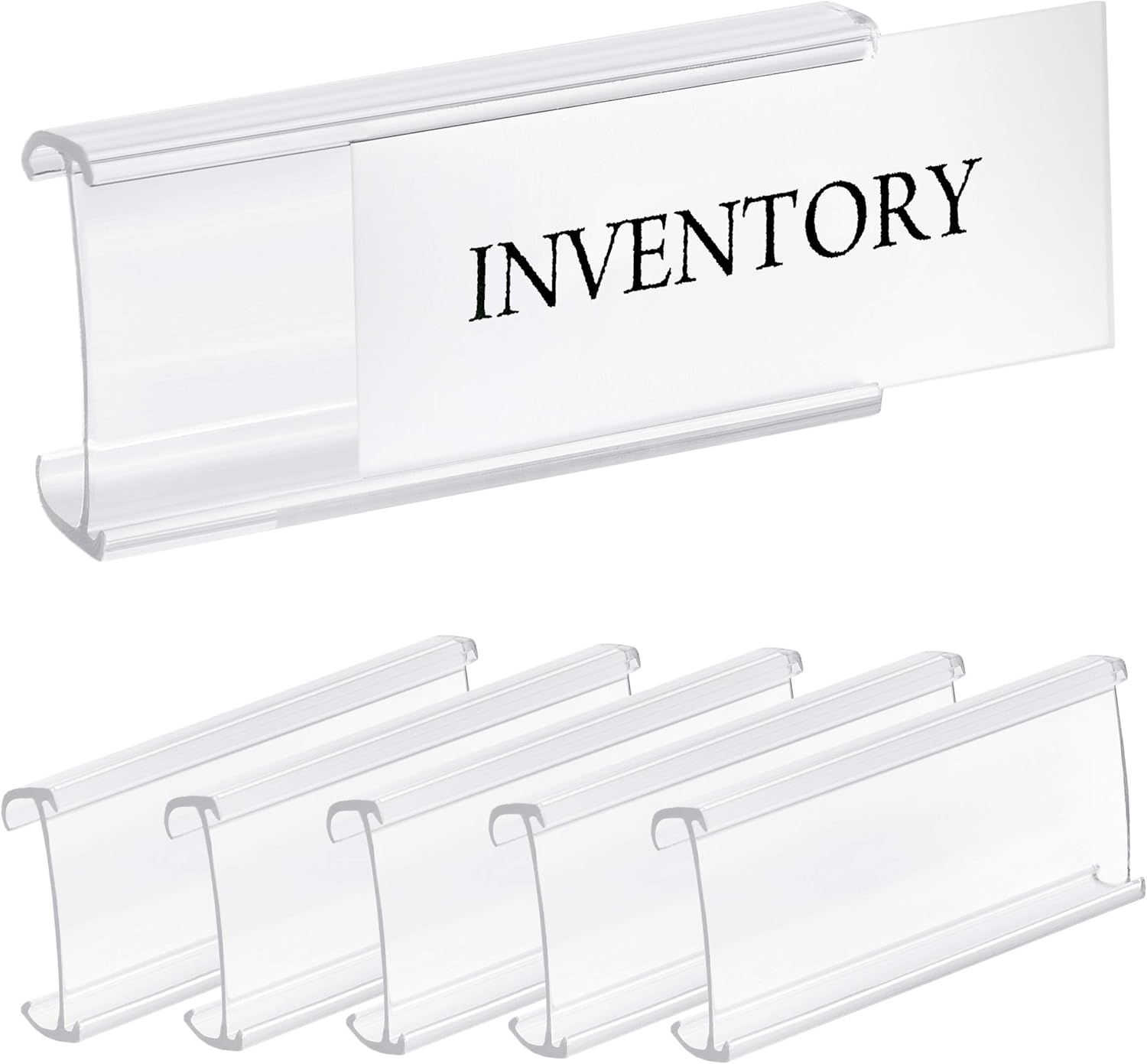 Amazon.com : Pack of 25 – Clear Butyrate Plastic Wire Shelf Label ...