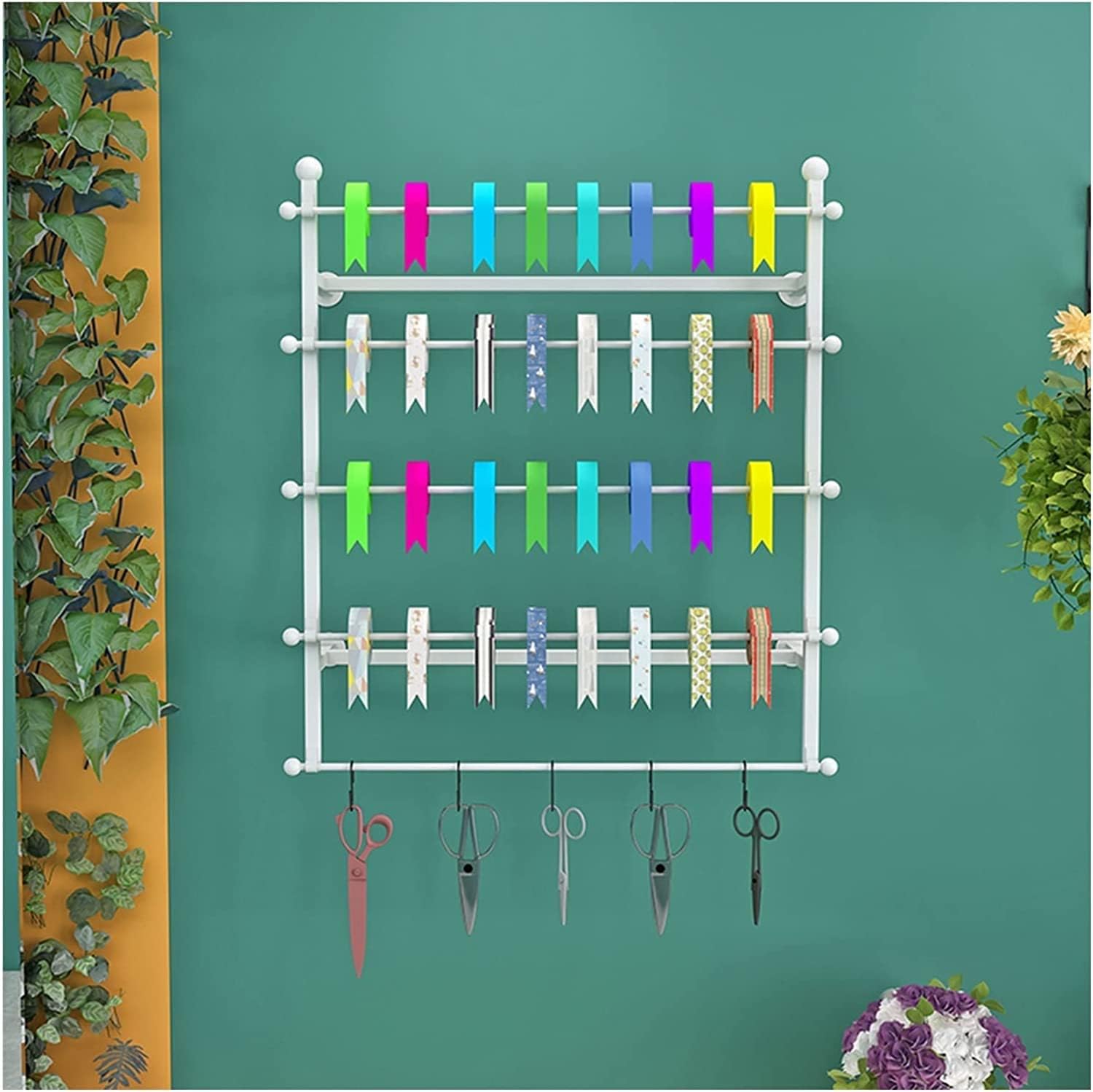 Amazon.com: DFONCE Ribbon Storage Organizers Rack Wall Mounted Ribbon ...