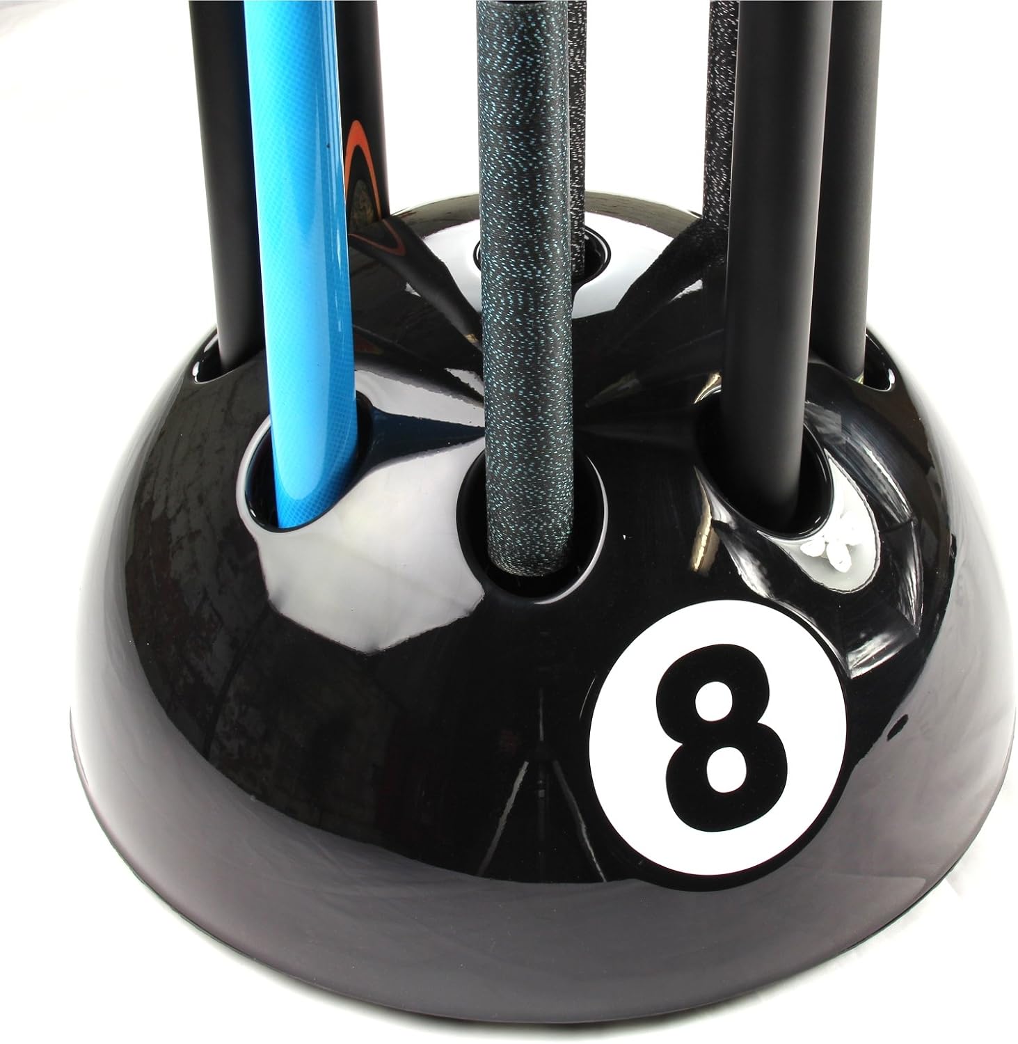 Funky Chalk Original Giant BLACK 8 Ball Cue Stand & Rack - Holds Up To ...
