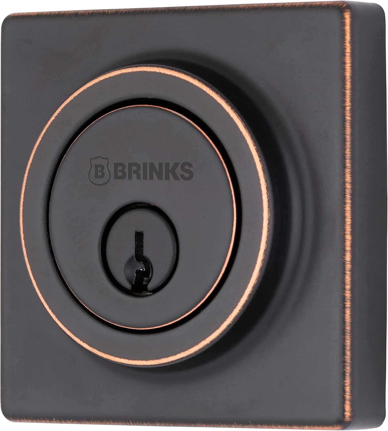 BRINKS - Contemporary Single Cylinder Deadbolt, Tuscan Bronze - Built ...